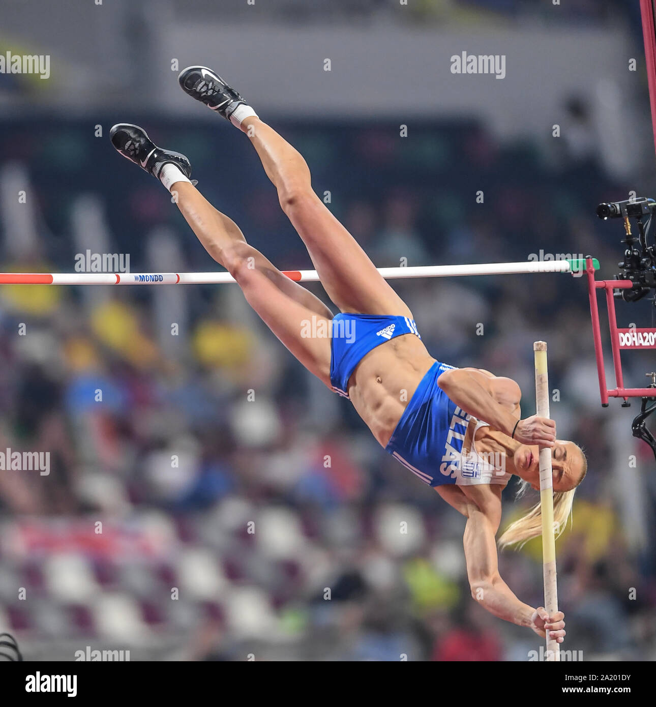 Nikoleta Kiriakopoulou (Greece). Pole Vault Women finals. IAAF World ...