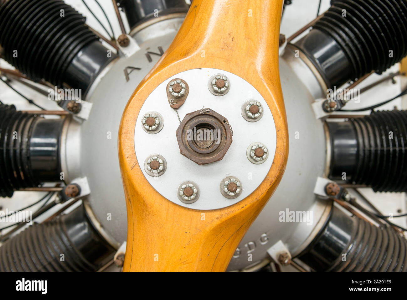 Closeup an airplane prop Stock Photo - Alamy