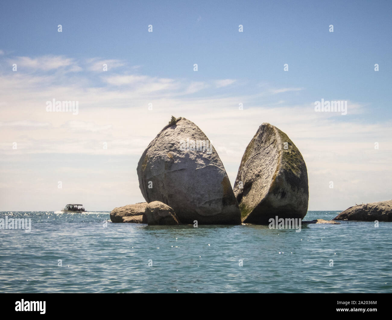 Split apple rock beach hi-res stock photography and images - Alamy