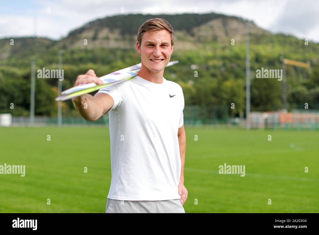 Jena, Germany. 13th Sep, 2019. The German javelin thrower Thomas Röhler ...