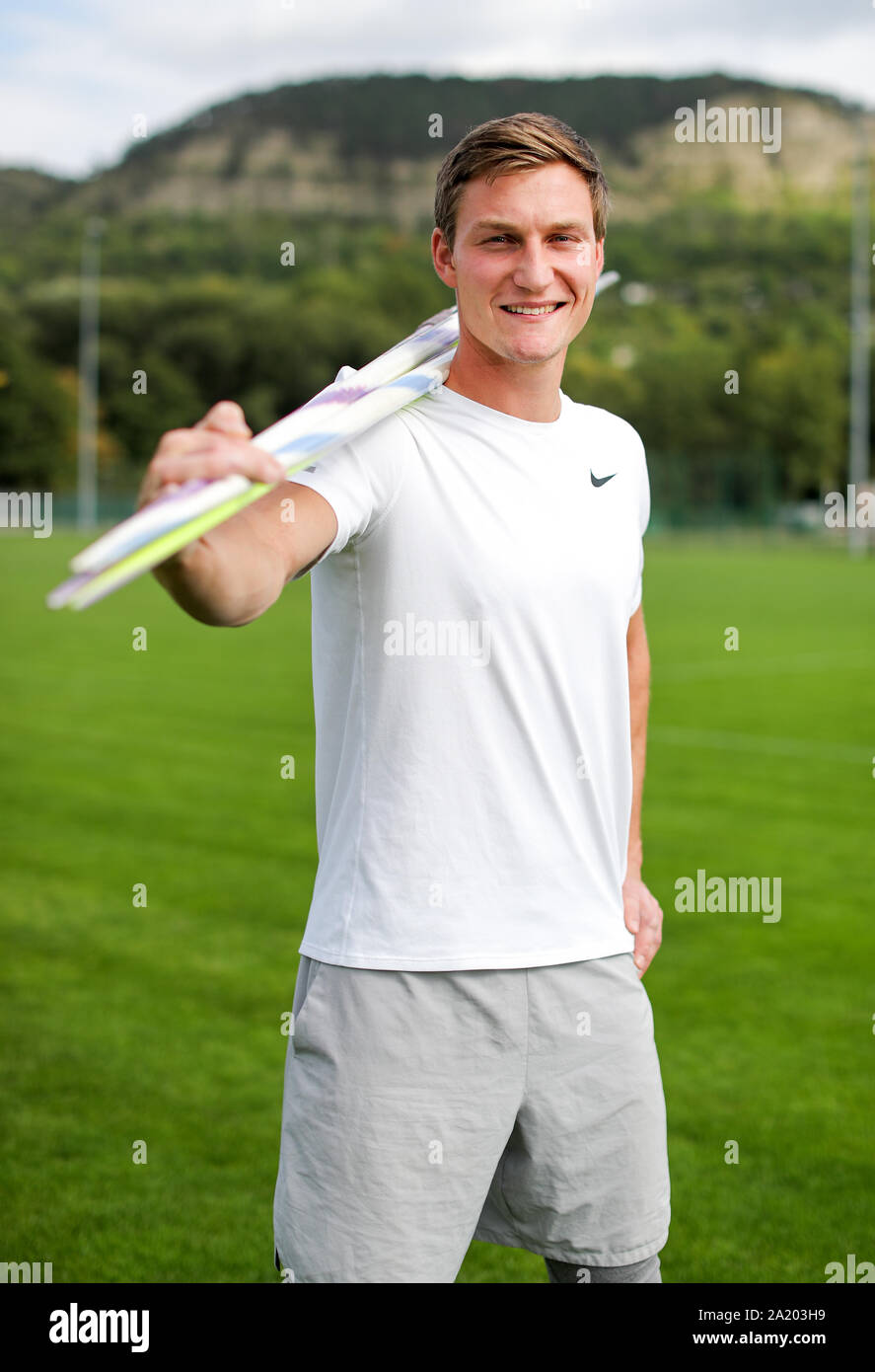 Jena, Germany. 13th Sep, 2019. The German javelin thrower Thomas Röhler ...