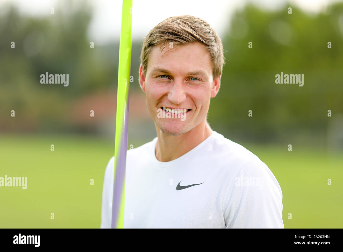 Jena, Germany. 13th Sep, 2019. The German javelin thrower Thomas Röhler ...