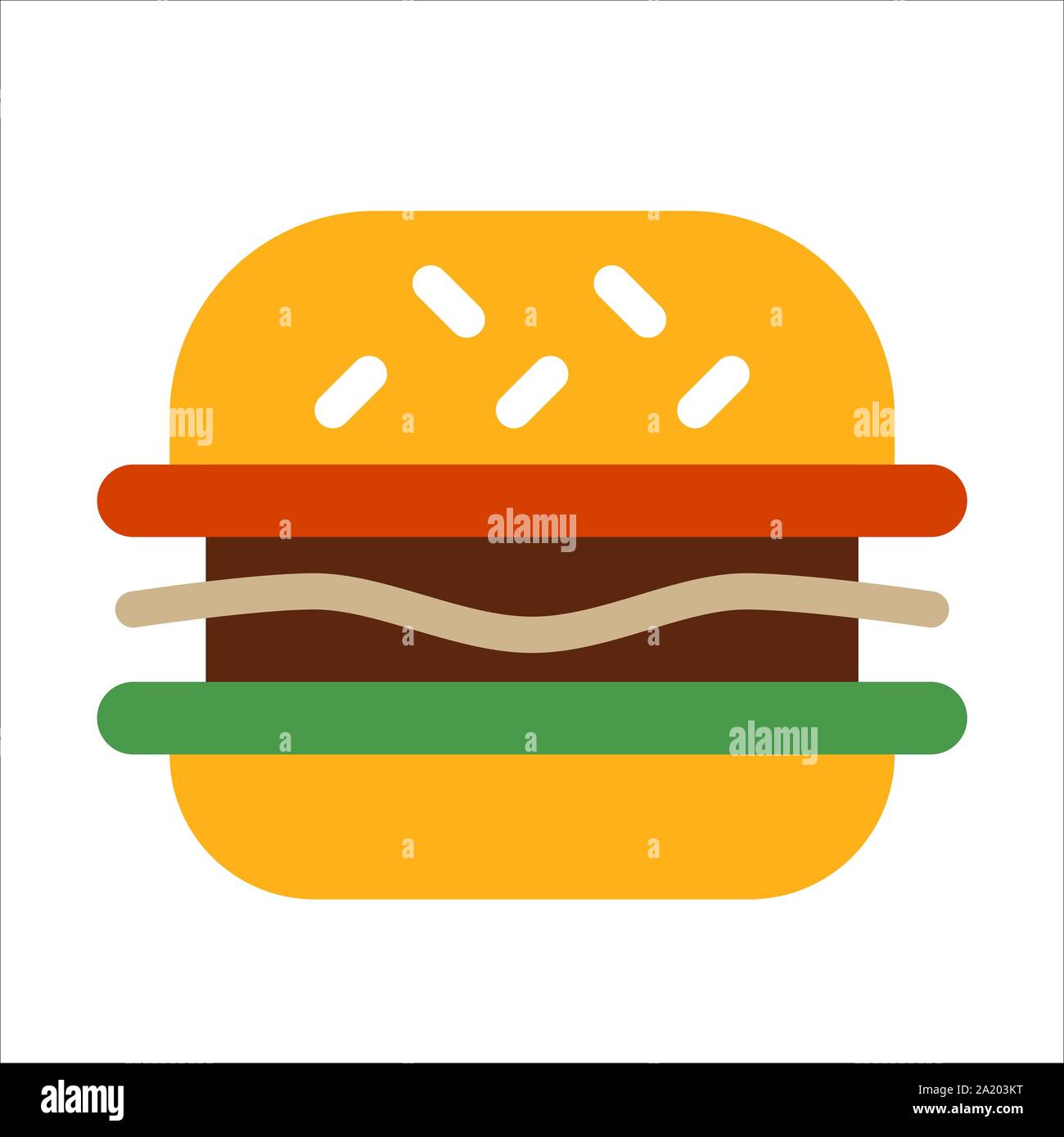 burger icon concept illustration with flat style Stock Vector Image ...