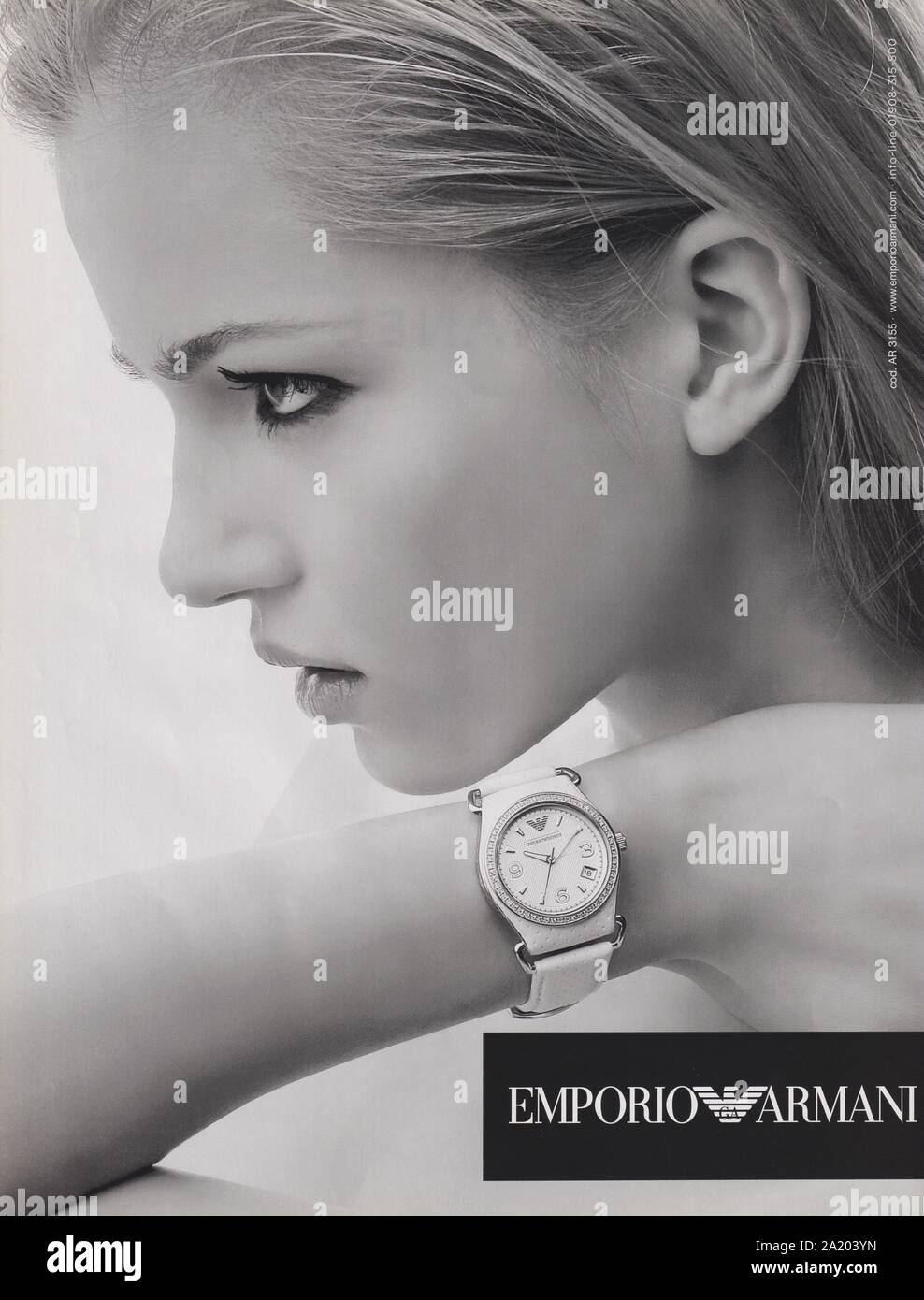 poster advertising Emporio Armani by Giorgio Armani in magazine from ...