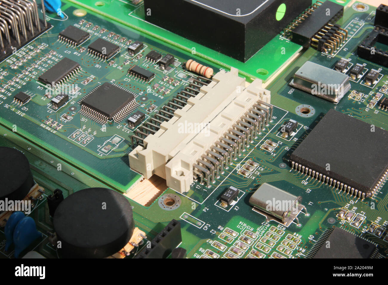 Electronic circuit board part of electronic machine component concept ...