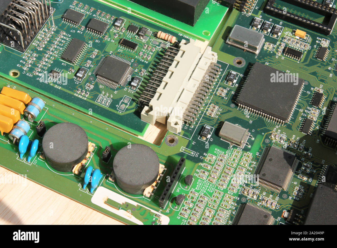 Electronic circuit board part of electronic machine component concept ...