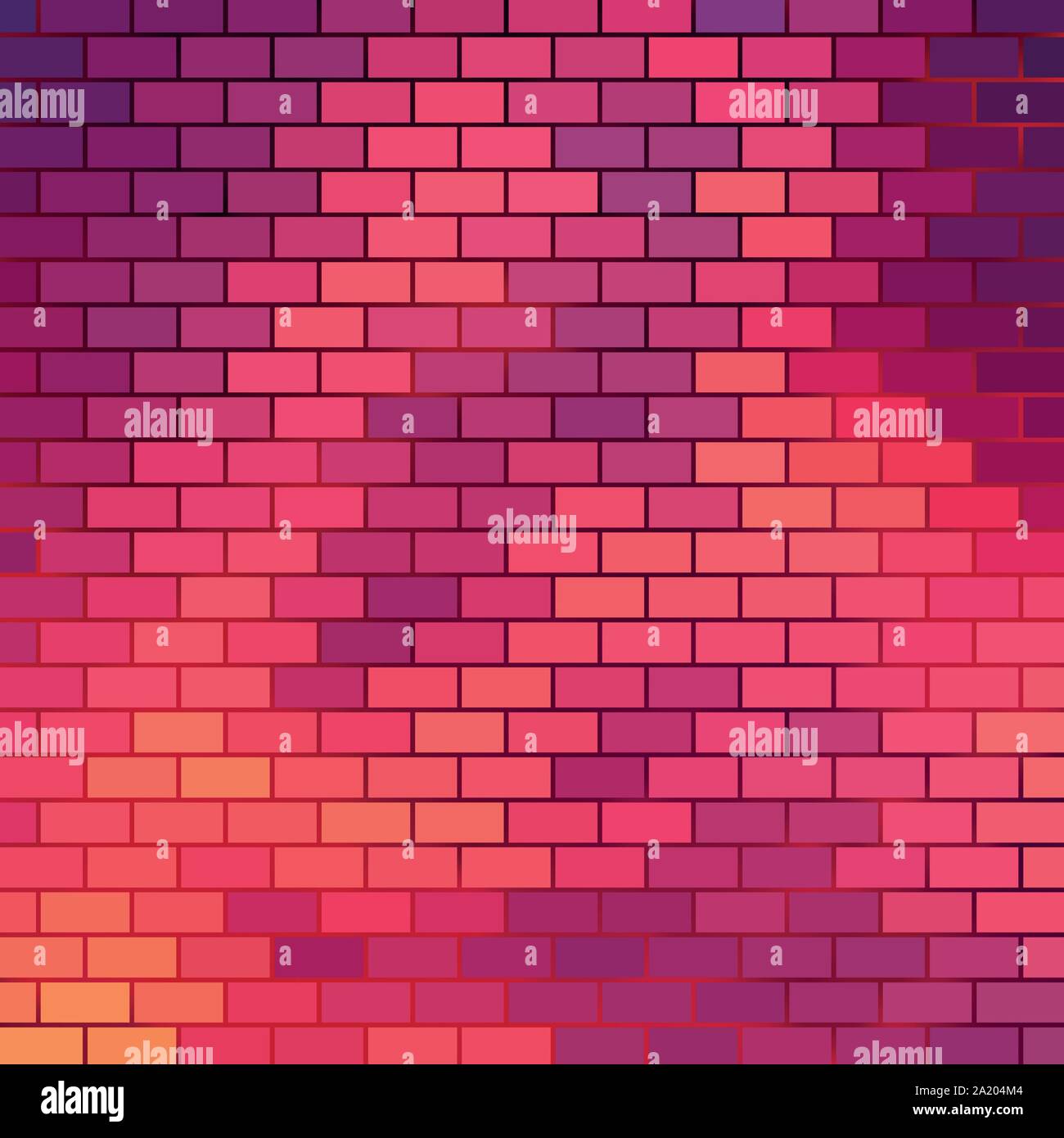Sundown themed background with brick grid Stock Vector Image & Art - Alamy
