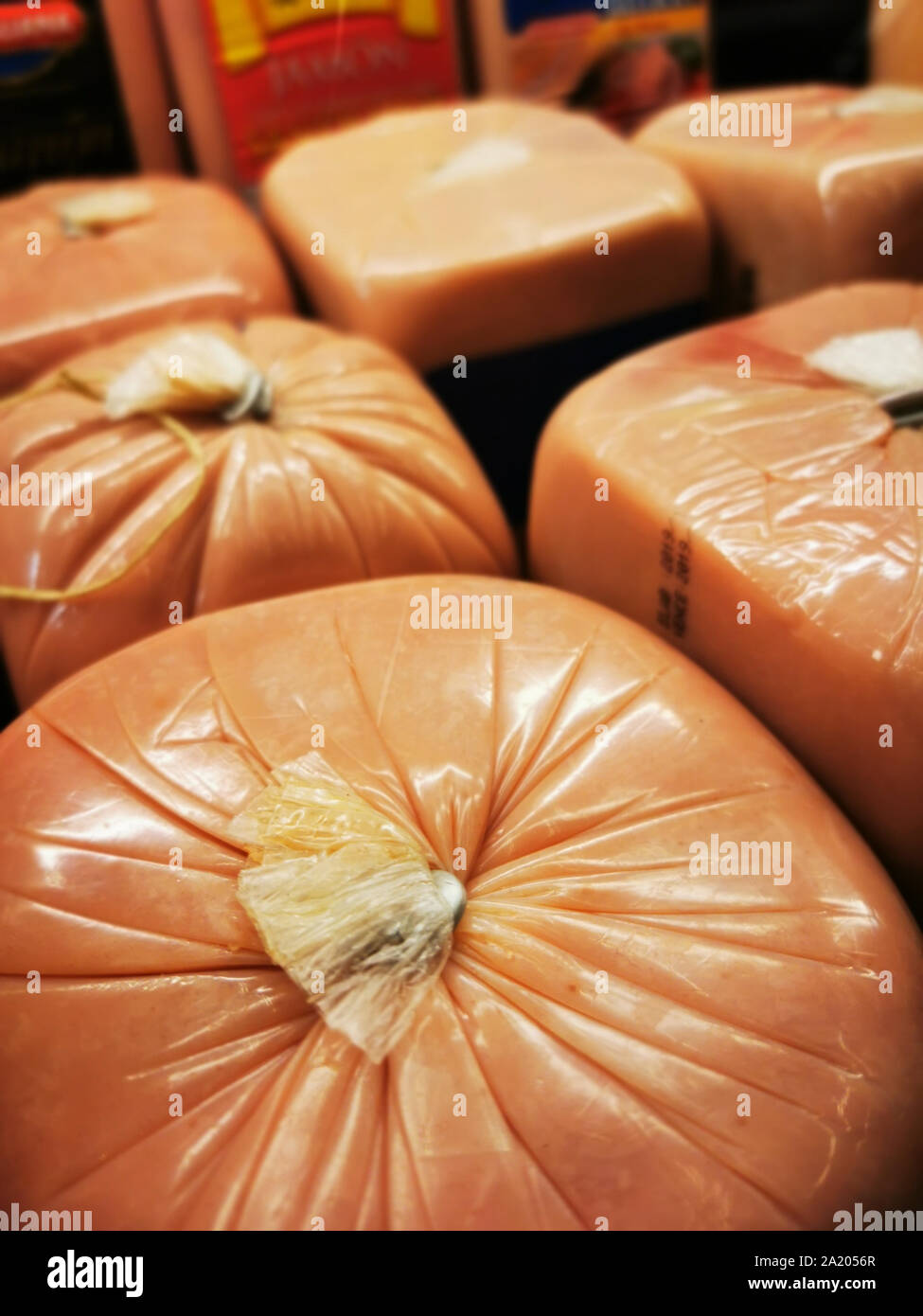 Traditional German boiled ham, close up shot Stock Photo - Alamy