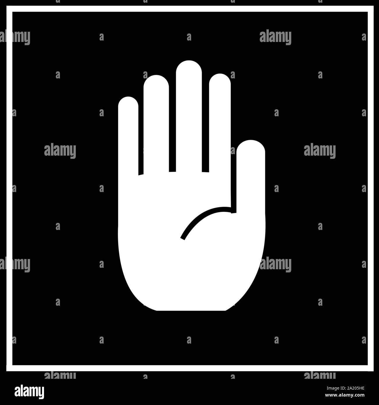 No entry hand sign Stock Vector Image & Art - Alamy