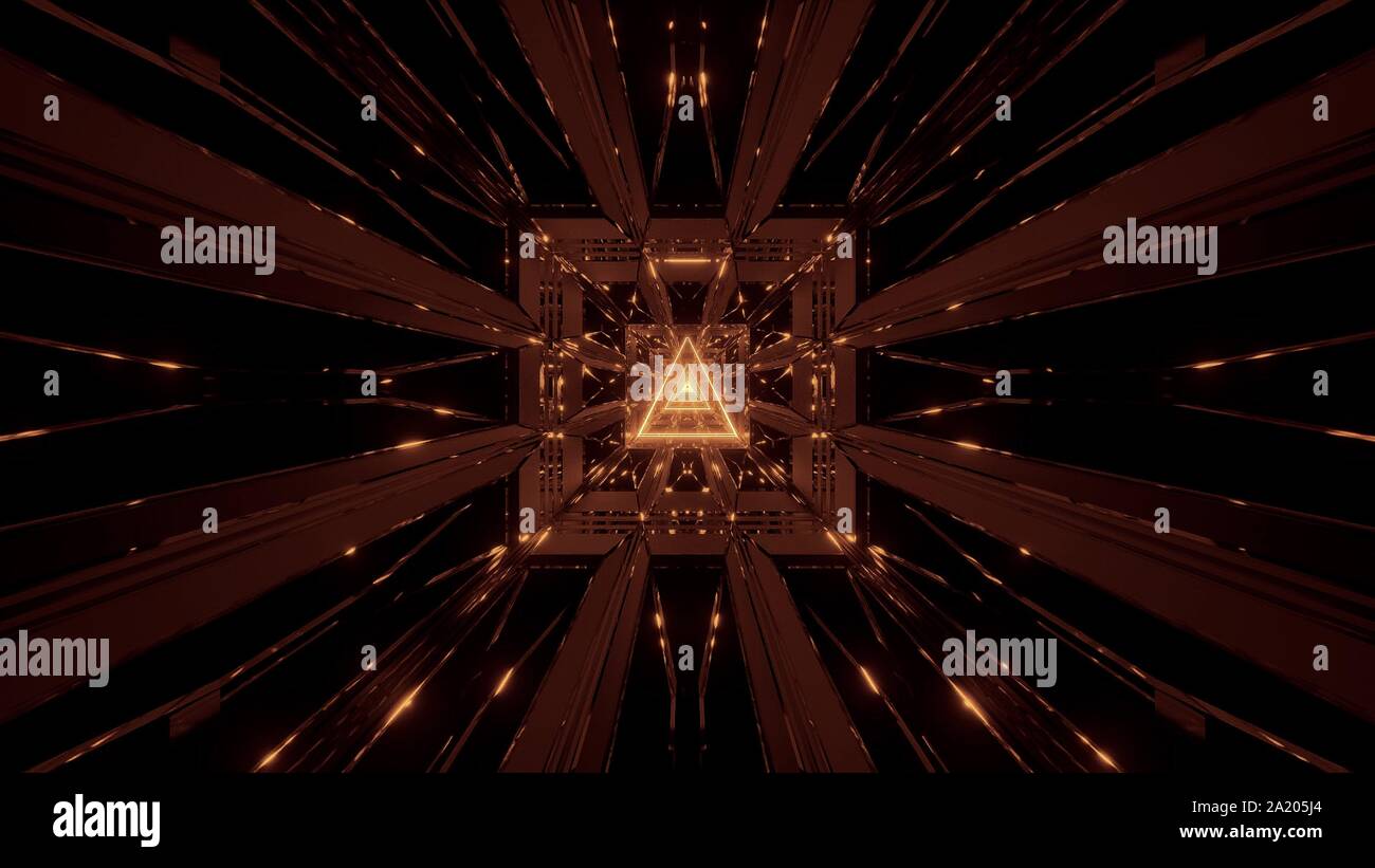 glowing triangle wireframe design 3d illustration background wallpaper ...