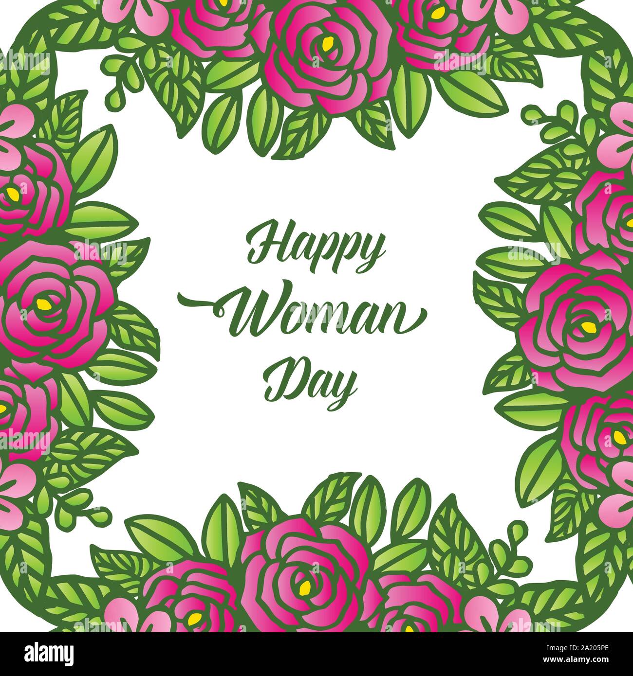 Decoration banner of happy woman day, with crowd of colorful flower ...