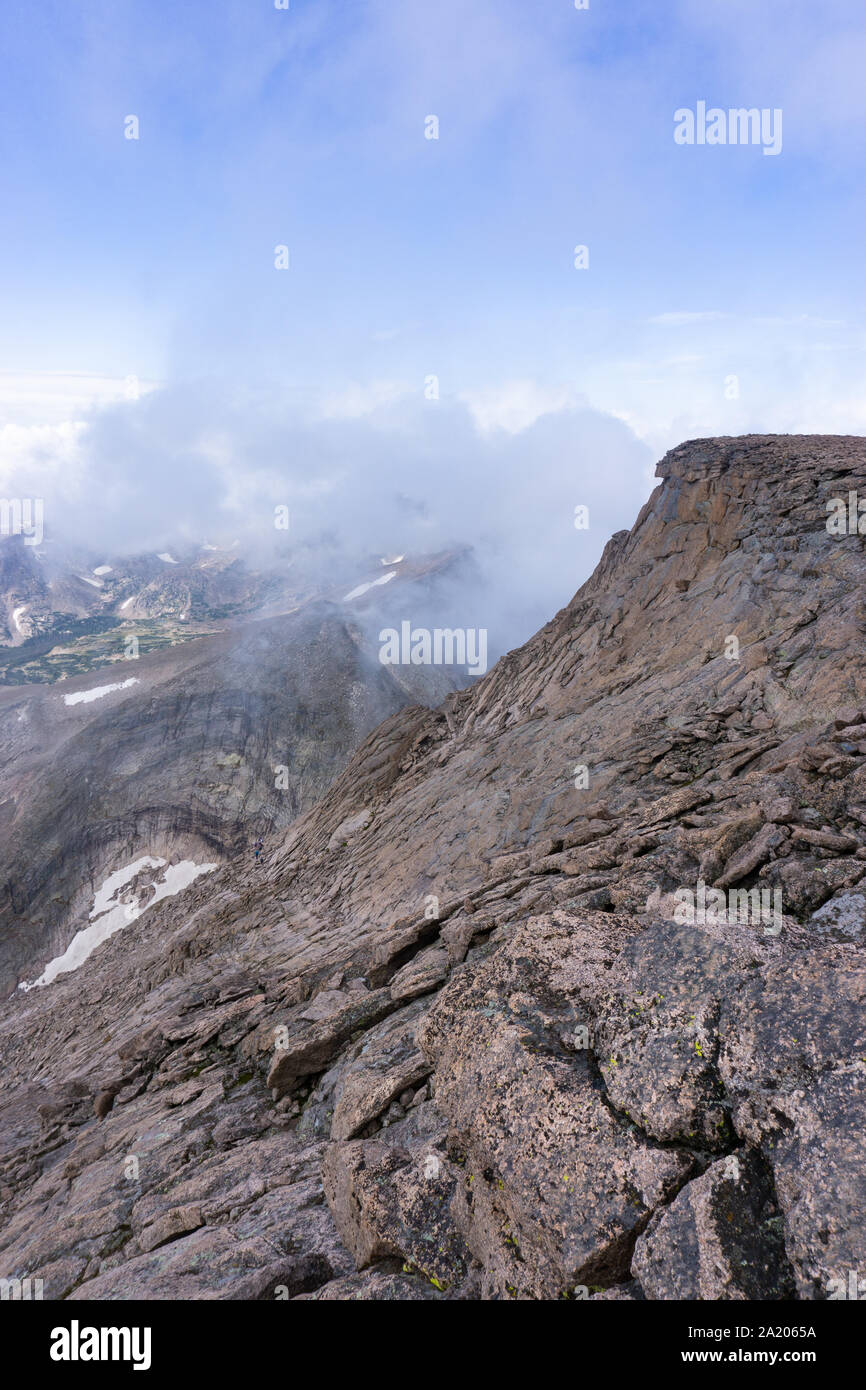 Dramatic cliff face at top of Longs Peak Stock Photo - Alamy