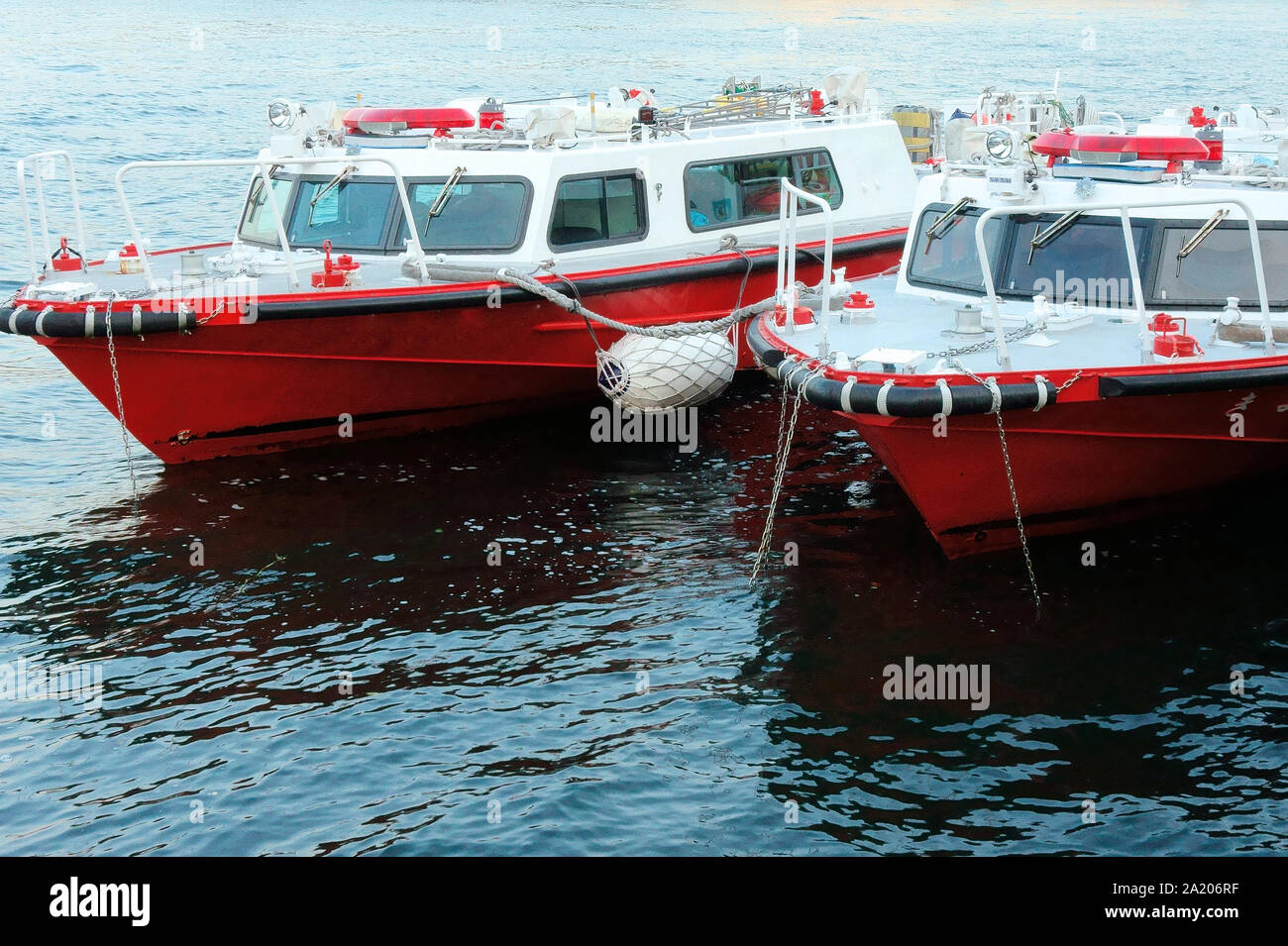 Fire boat of emergency Stock Photo - Alamy