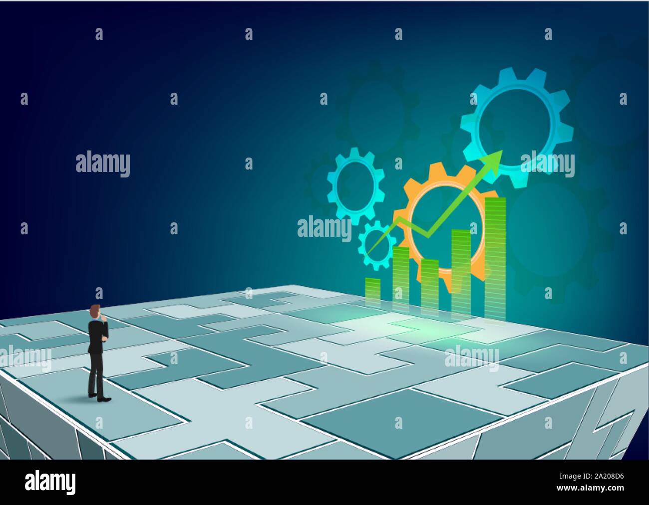 Increase in output Stock Vector Images - Alamy