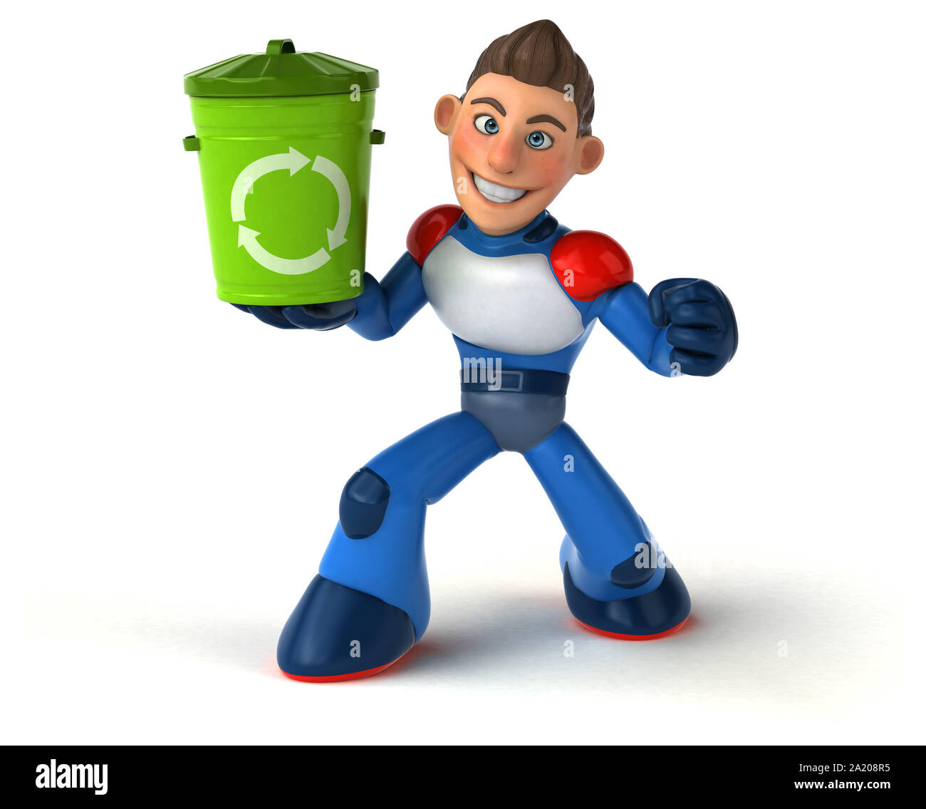 Super modern superhero - 3D Illustration Stock Photo - Alamy