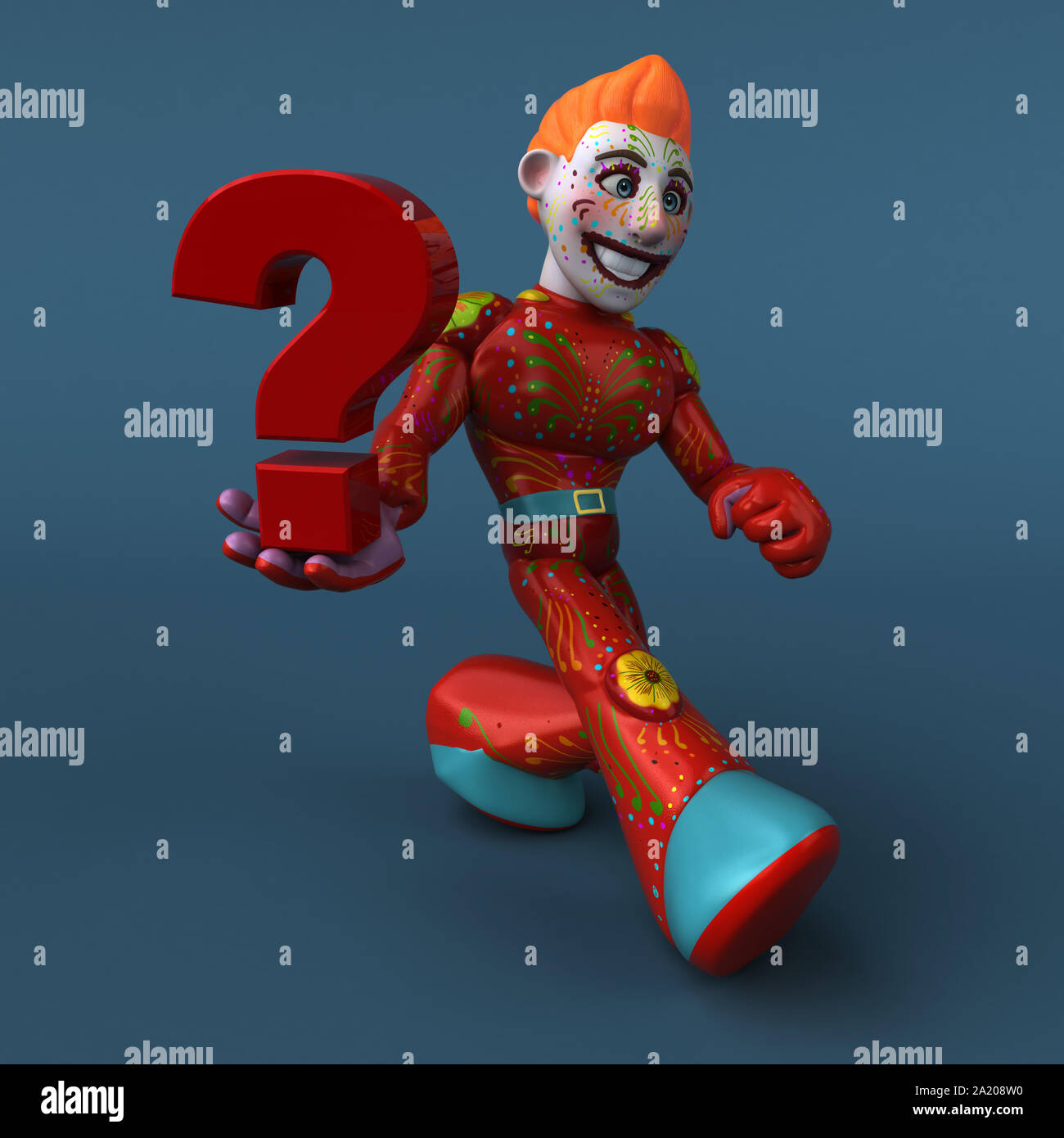 Mexican hero - 3D Illustration Stock Photo - Alamy