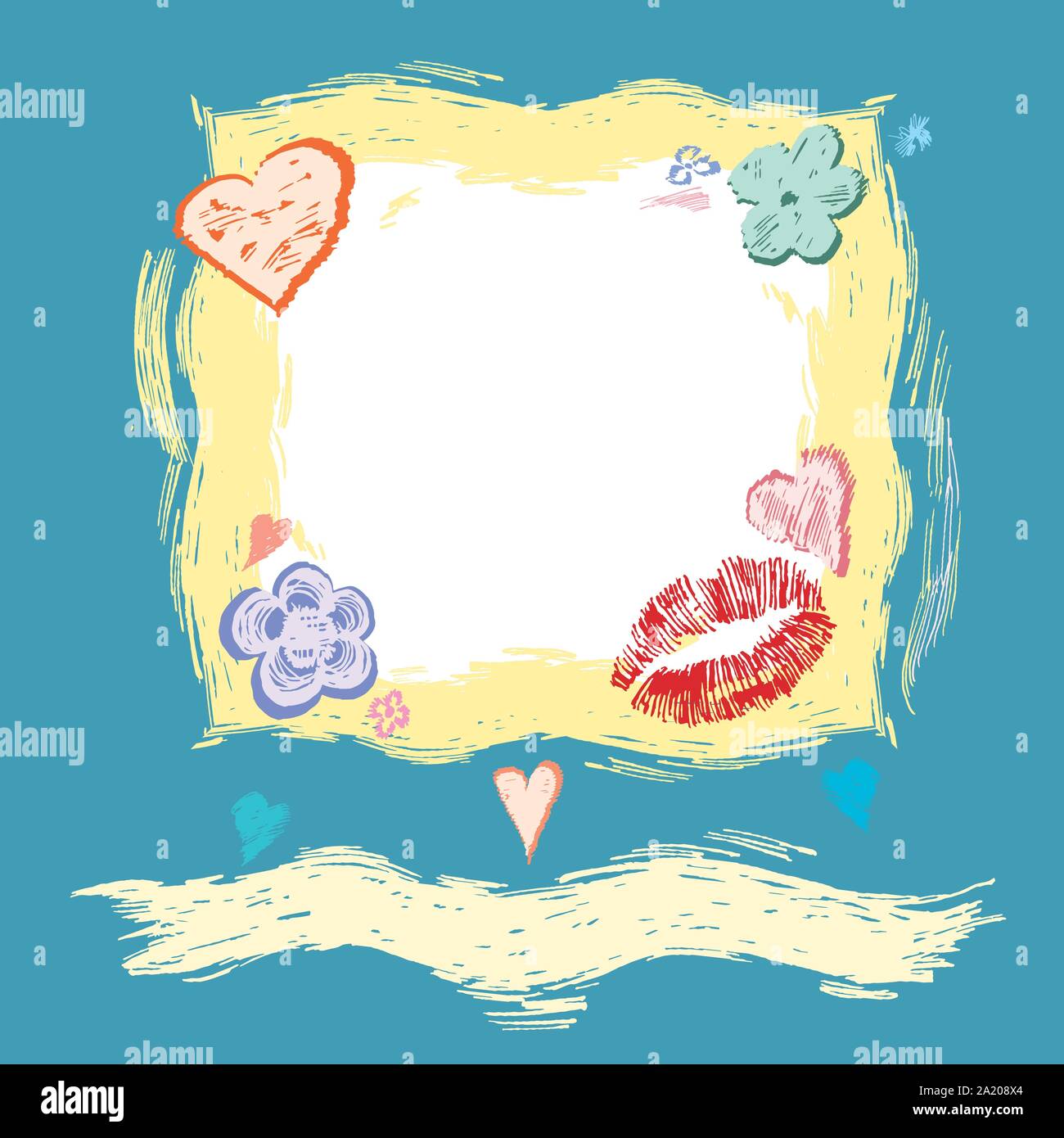 Valentine s Day Love and Feelings Background Design Stock Vector Image ...