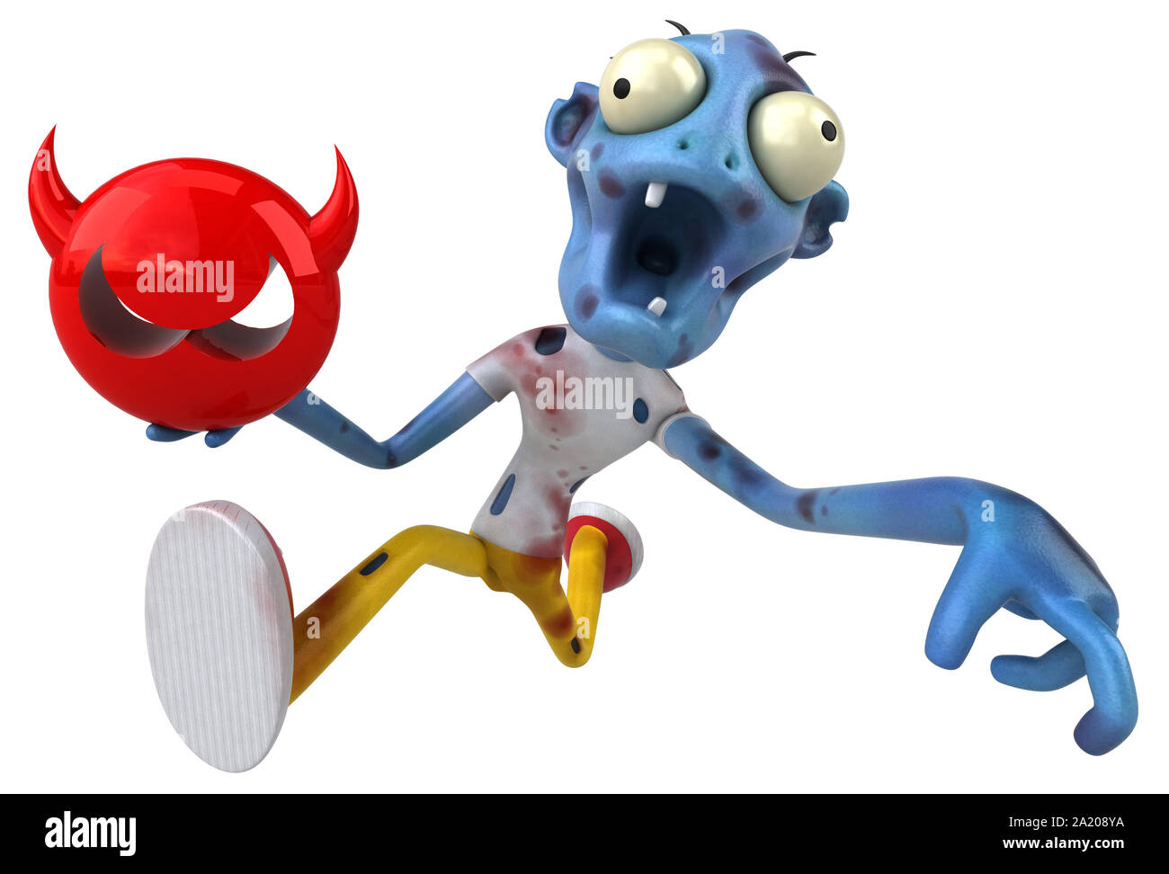 Fun zombie - 3D Illustration Stock Photo - Alamy