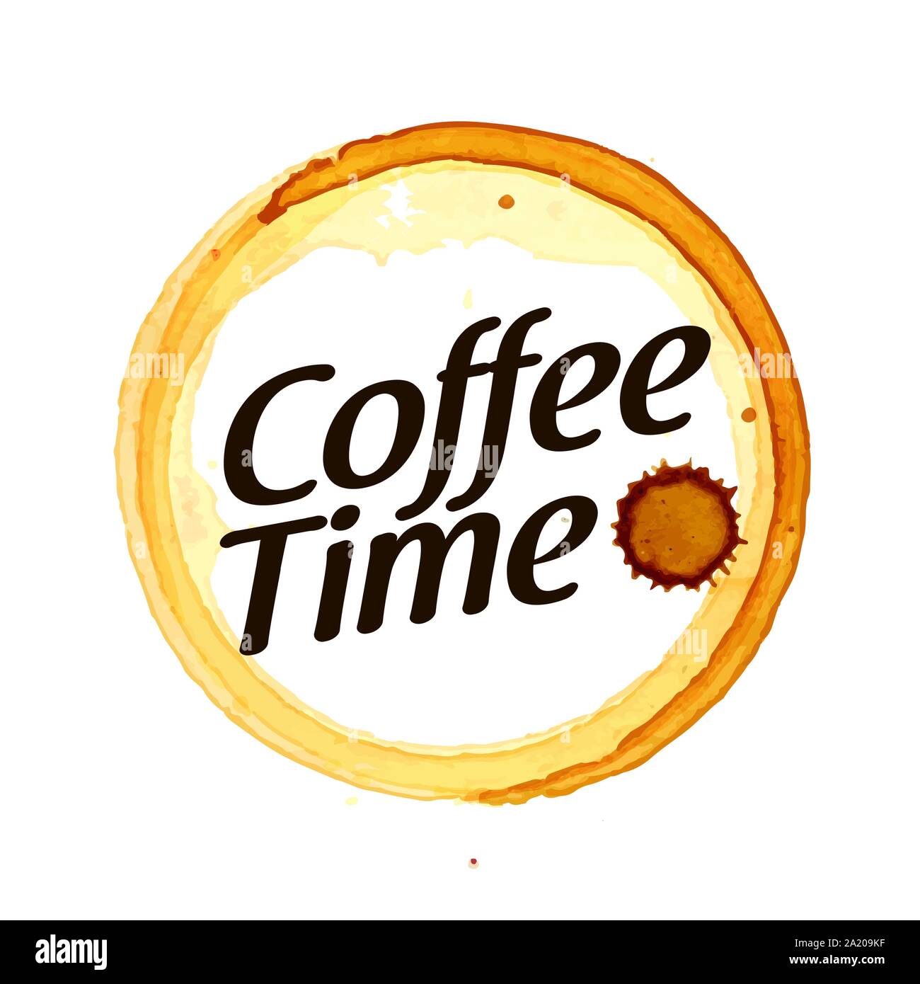 Coffee splatter. Vector illustration on white background Stock Vector ...