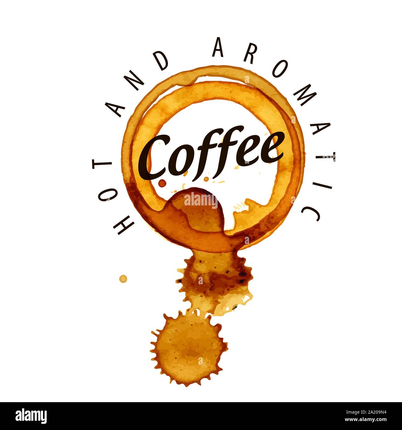 Coffee splatter. Vector illustration on white background Stock Vector ...