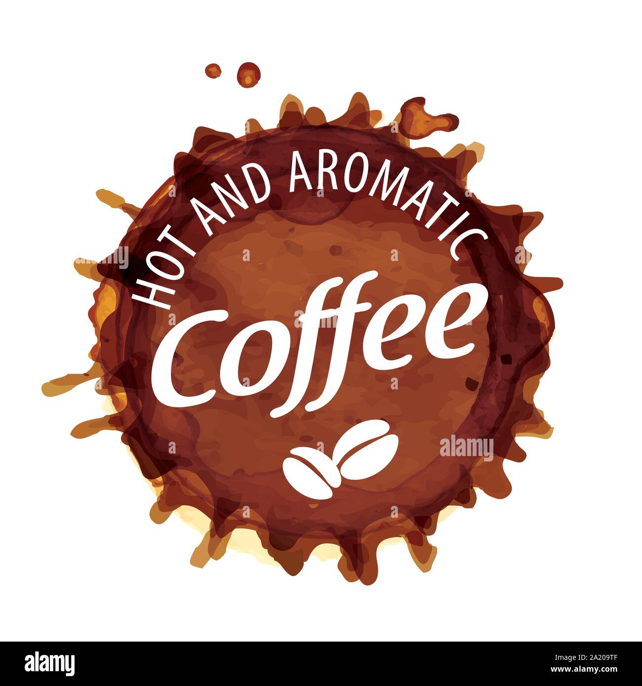 Coffee splatter. Vector illustration on white background Stock Vector ...