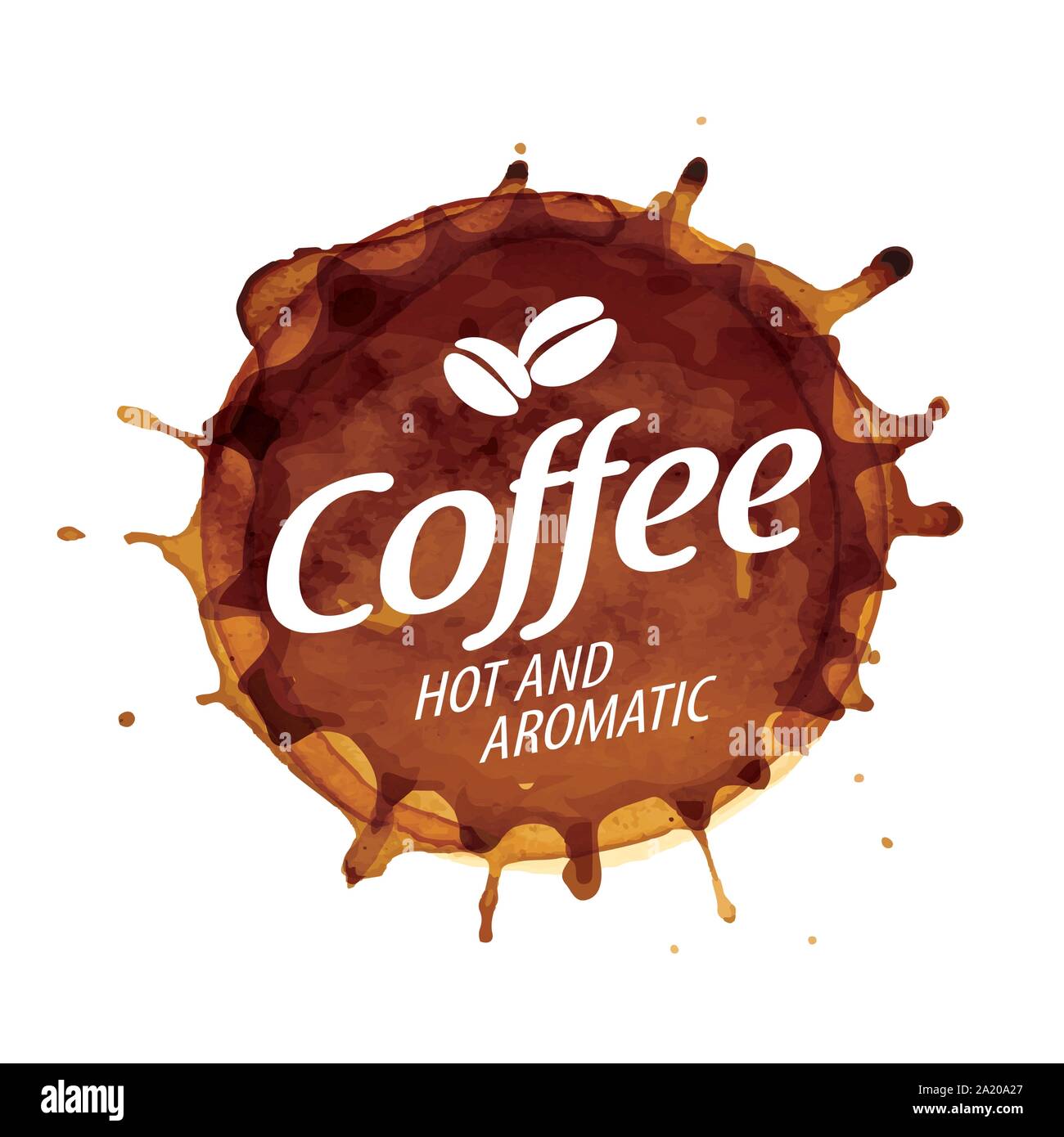 Coffee splatter. Vector illustration on white background Stock Vector ...