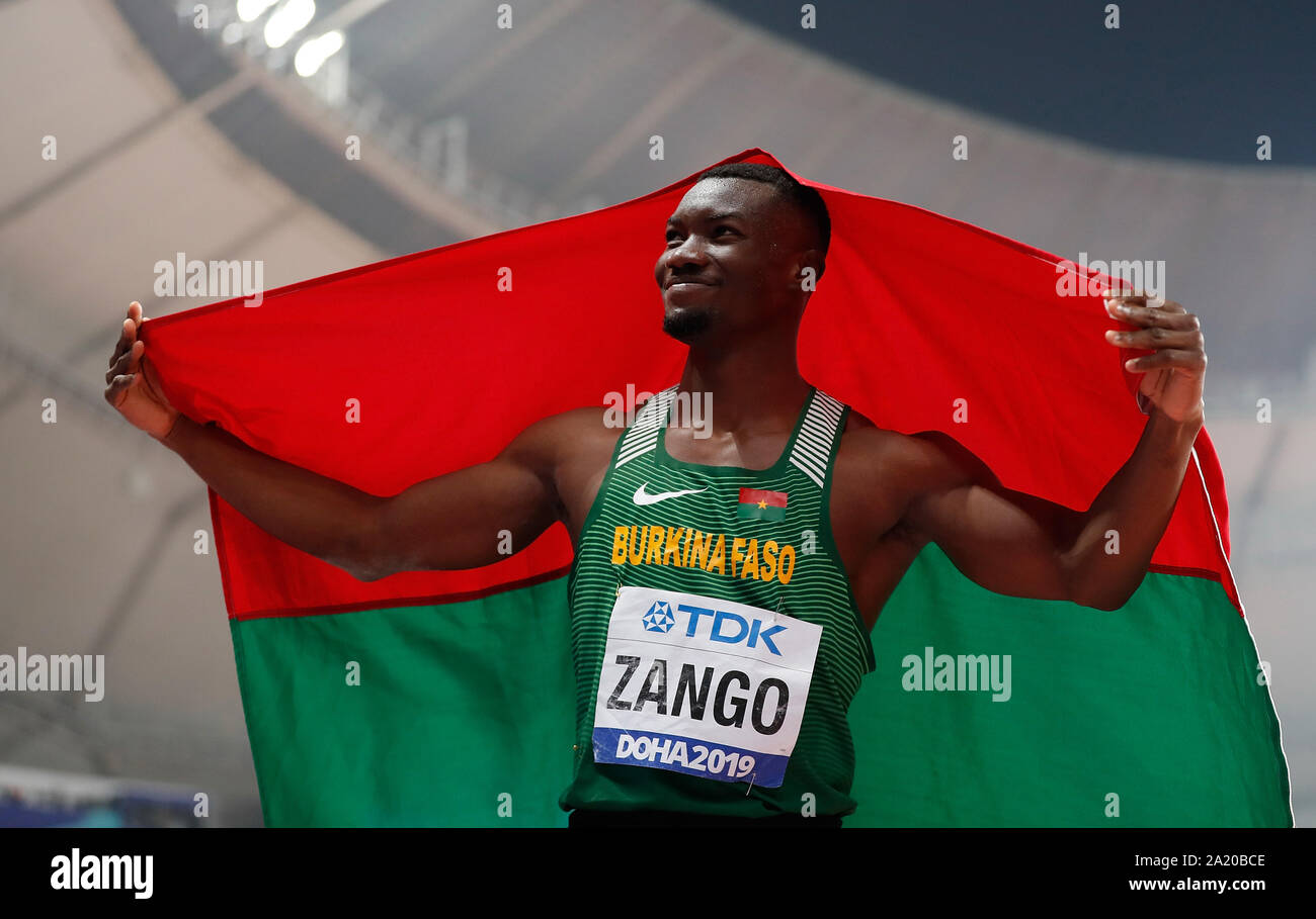 Doha, Qatar. 29th Sep, 2019. Hugues Fabrice Zango of Burkina Faso ...