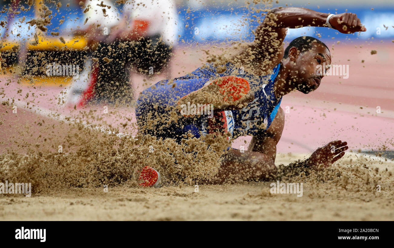 Doha, Qatar. 29th Sep, 2019. Christian Taylor of the United States ...