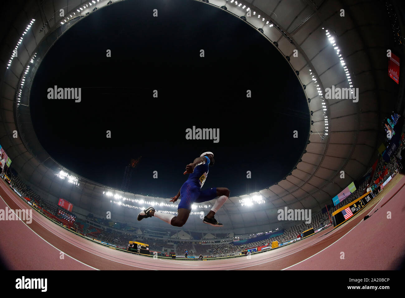 Doha, Qatar. 29th Sep, 2019. Will Claye of the United States competes ...