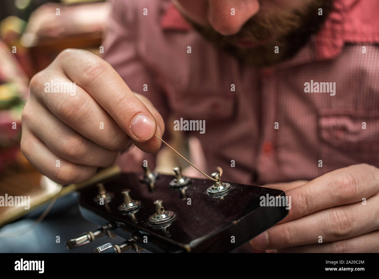 Hands male inserts new hi-res stock photography and images - Alamy