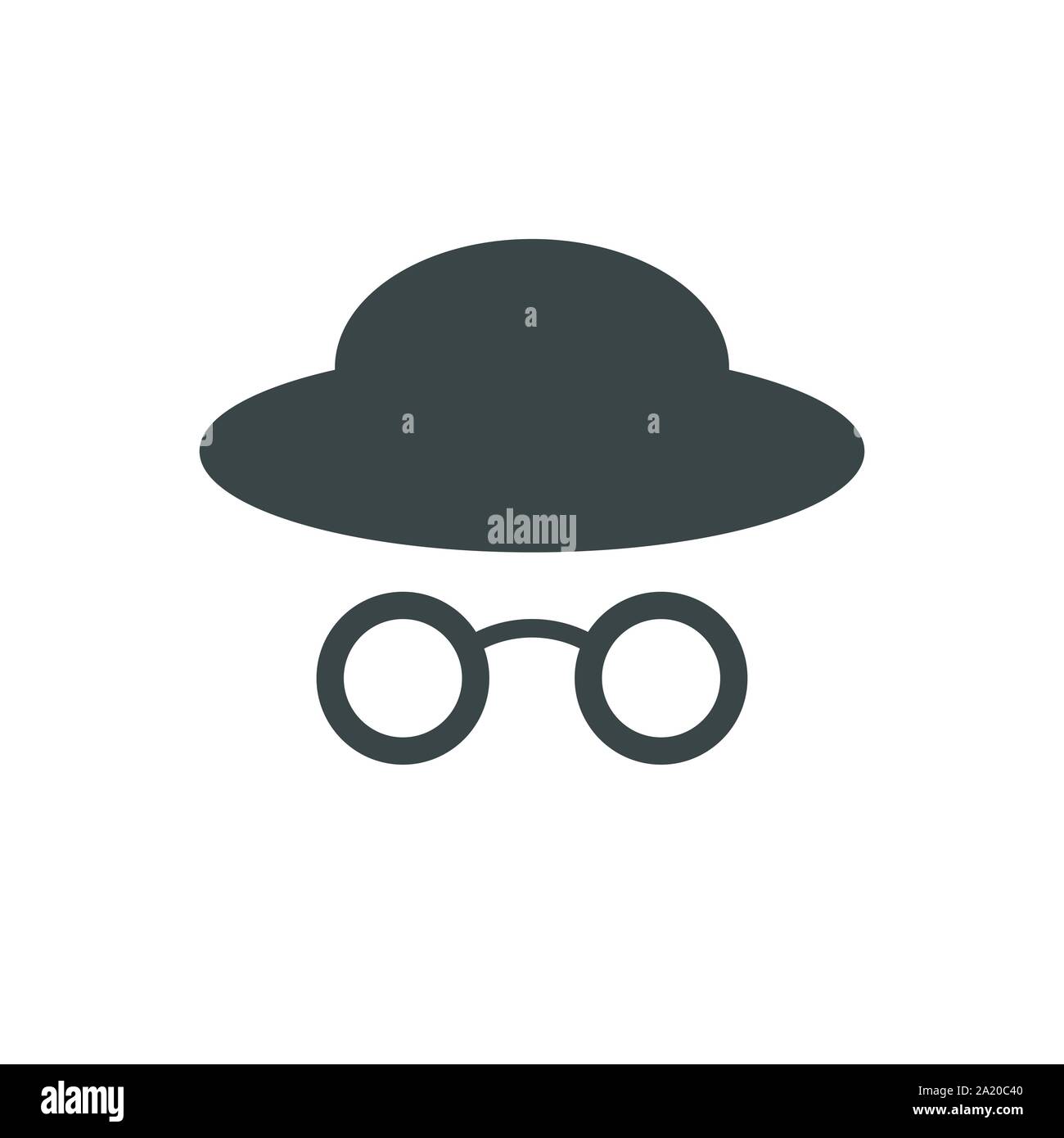 Stylist Profile Old Glasses Hat Vector Symbol Graphic Logo Design ...