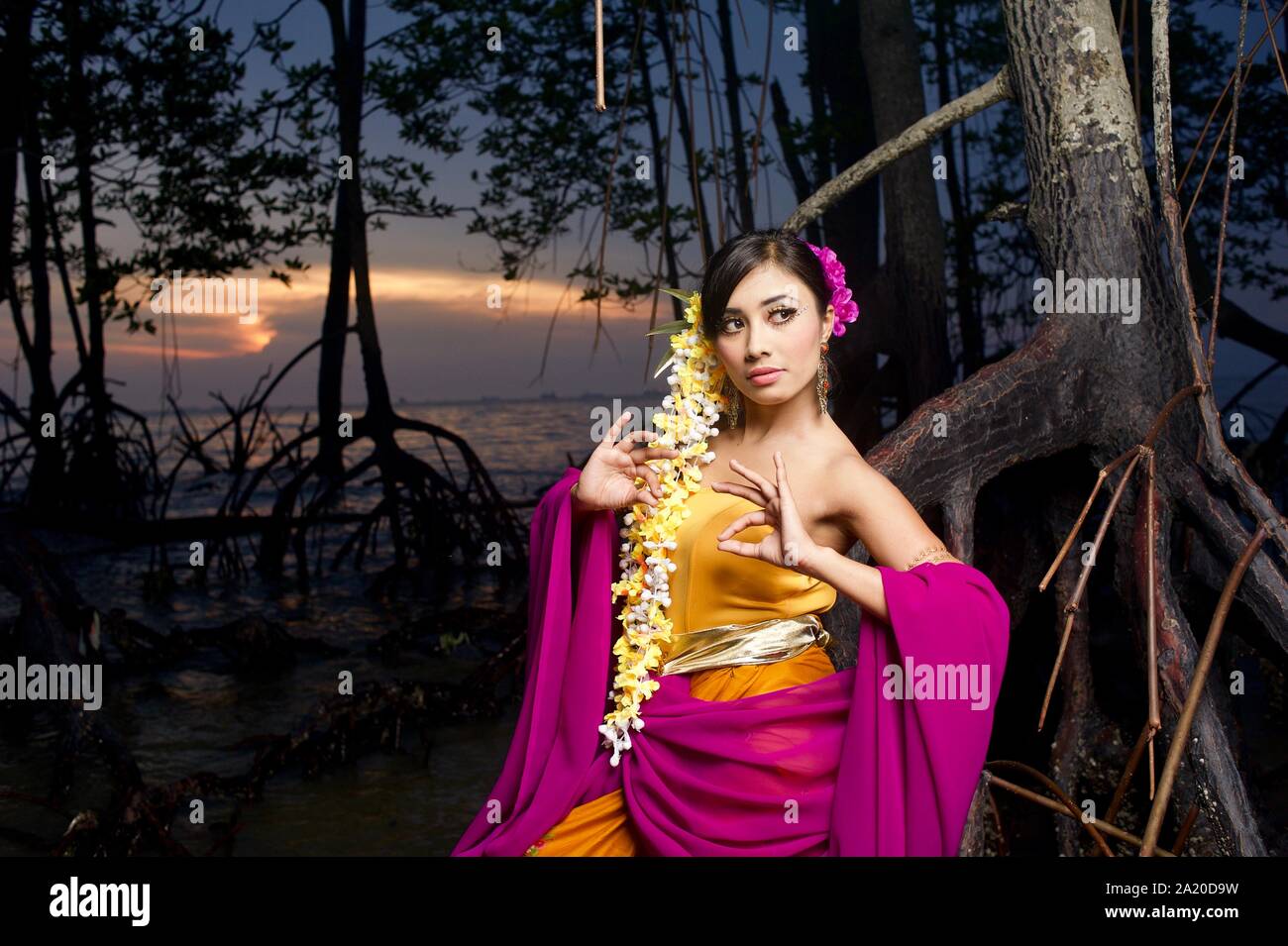 Portrait of Malay lady Stock Photo - Alamy