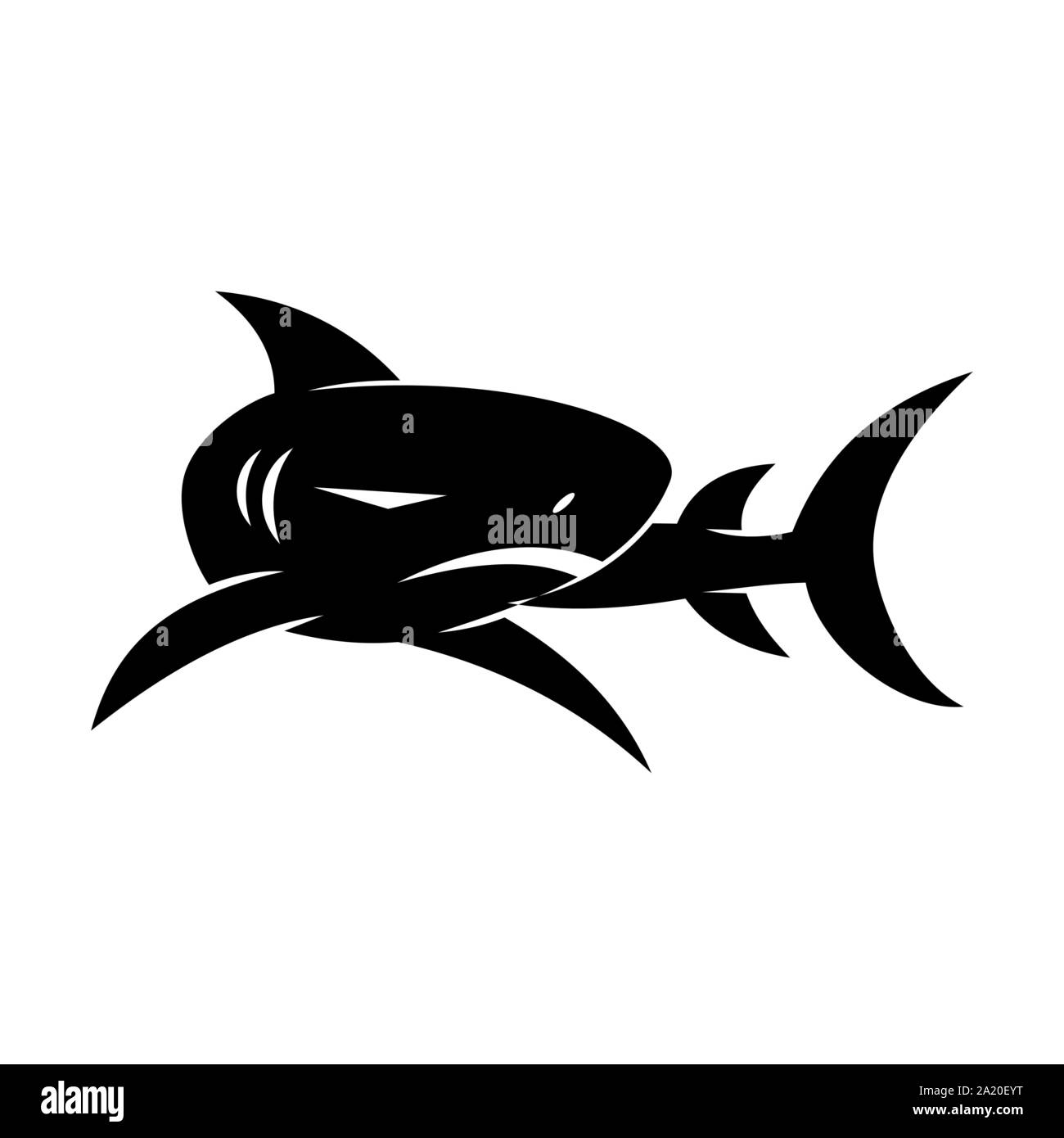 Shark logo design vector with modern illustration template Stock Vector ...