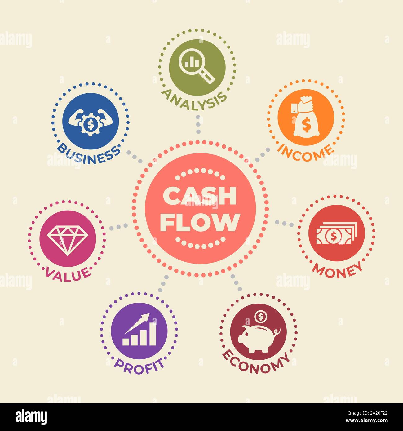 Flow finance icons hi-res stock photography and images - Alamy