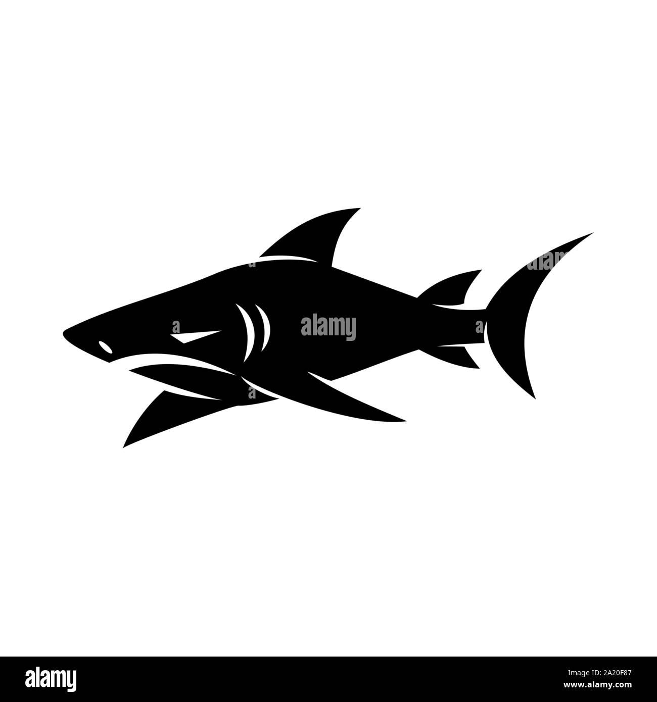 Shark Aggressive logo design vector modern illustration template Stock ...