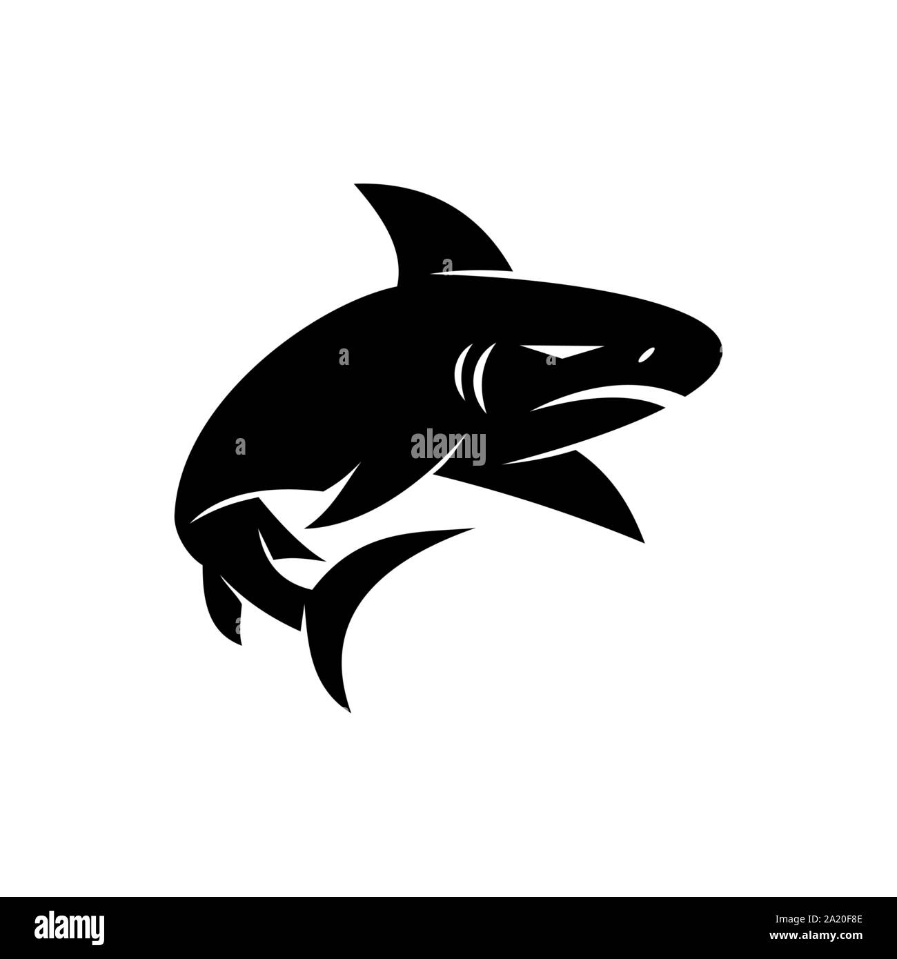Shark logo concept design vector isolated template illustration Stock ...