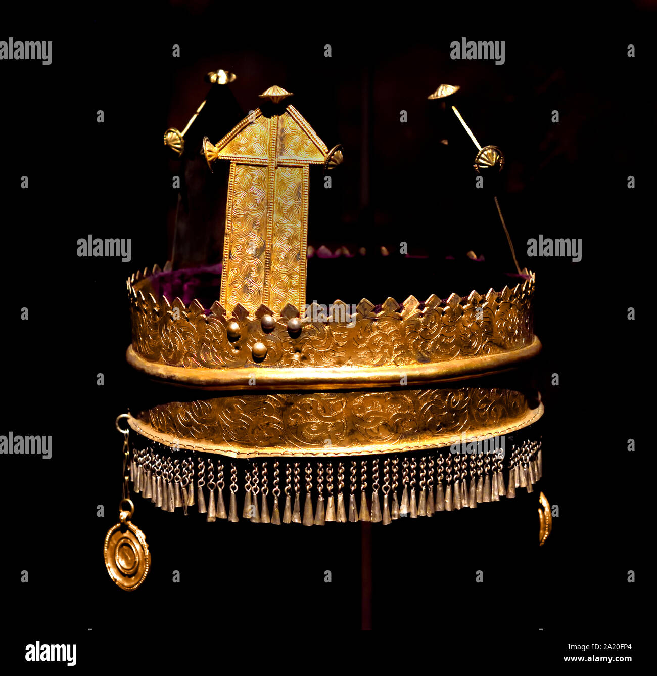 Crown (Population Ahmara) Addis Abeba Ethiopia 20th century golden ...