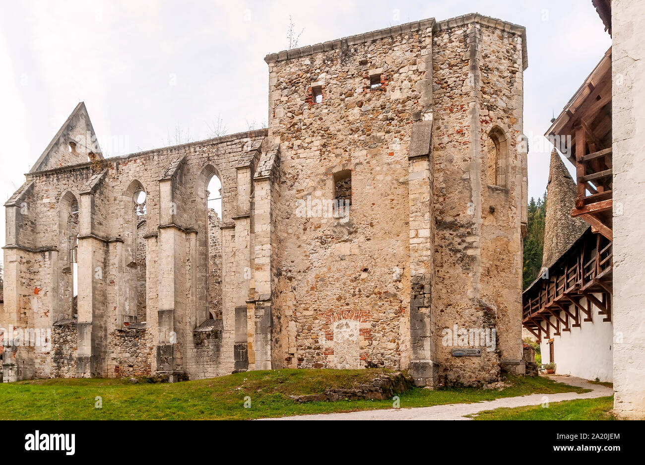 The monastic church, dedicated to Saint John the Baptist, inside the ...