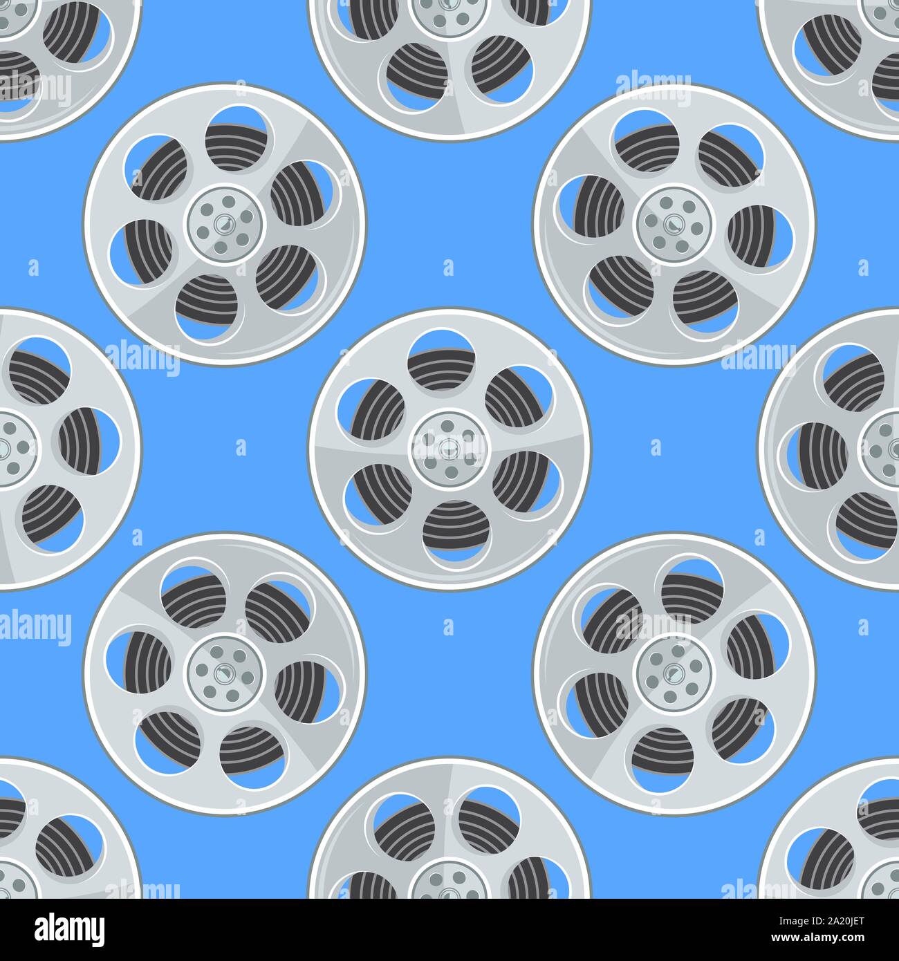 Film Reel seamless pattern. Cinema Movie Reel texture with flat and ...