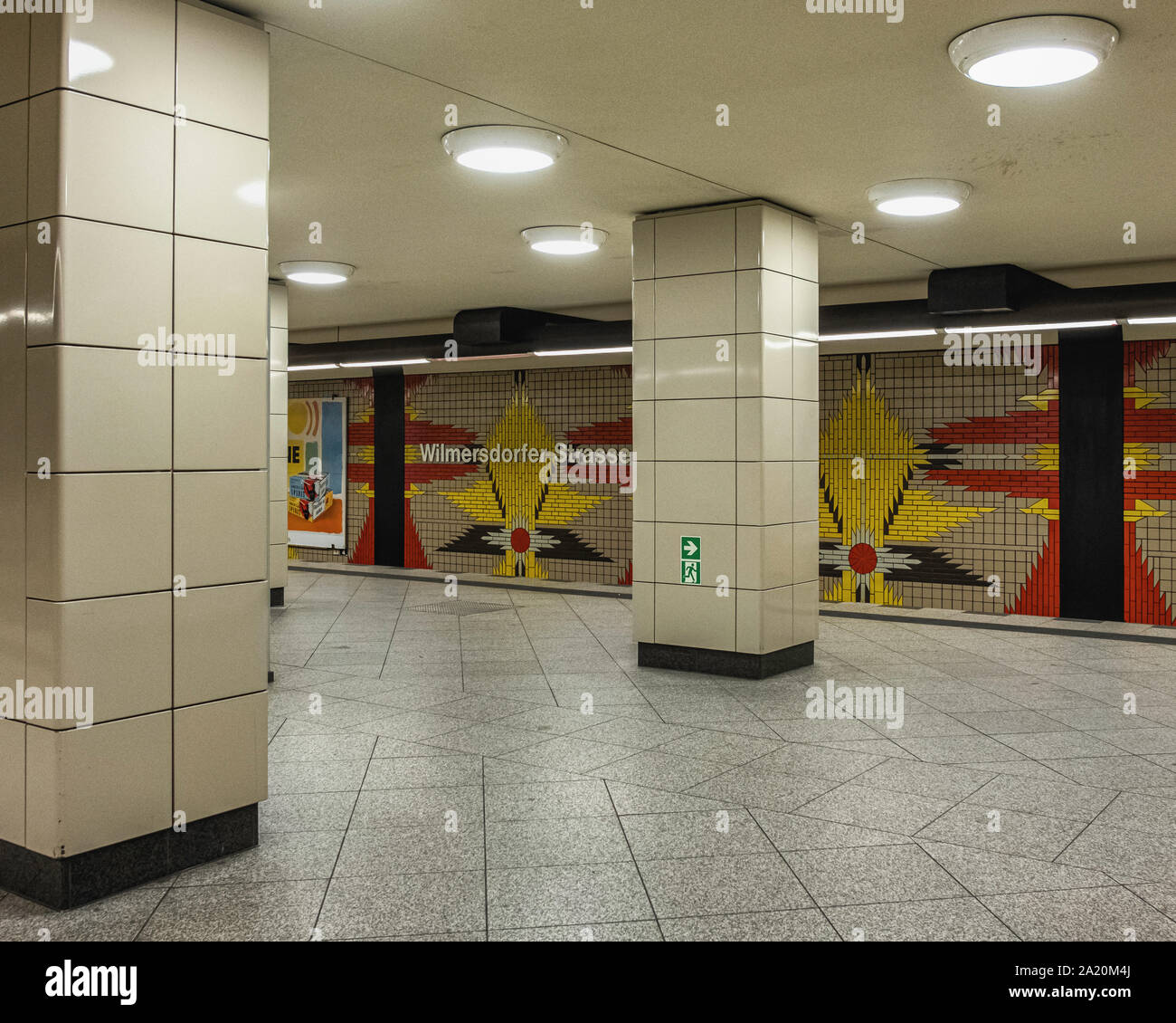 Wilmersdorfer Straße U-Bahn underground railway station interior on the ...