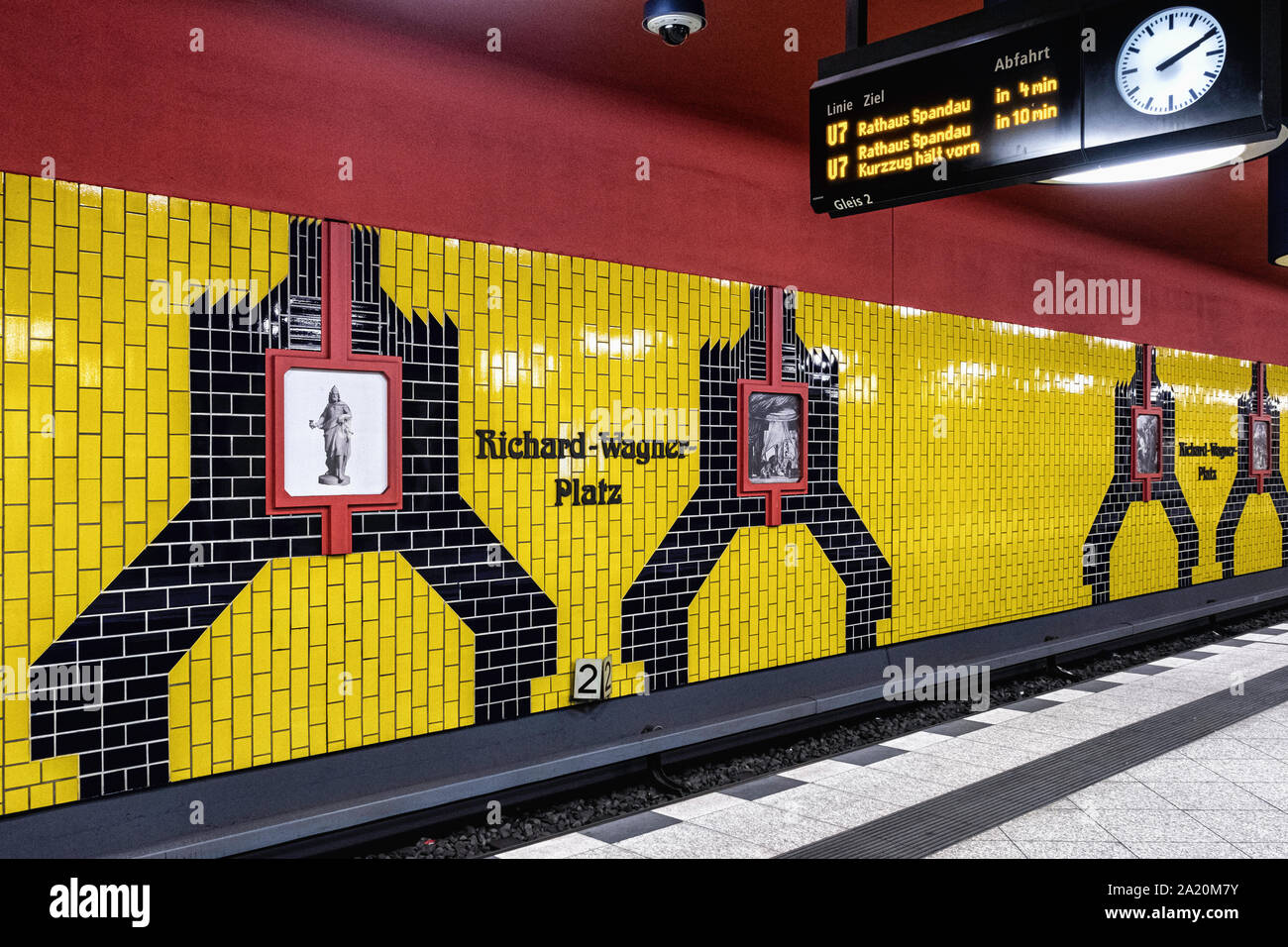 Richard-Wagner-Platz U-Bahn underground railway station on the U 7 line ...
