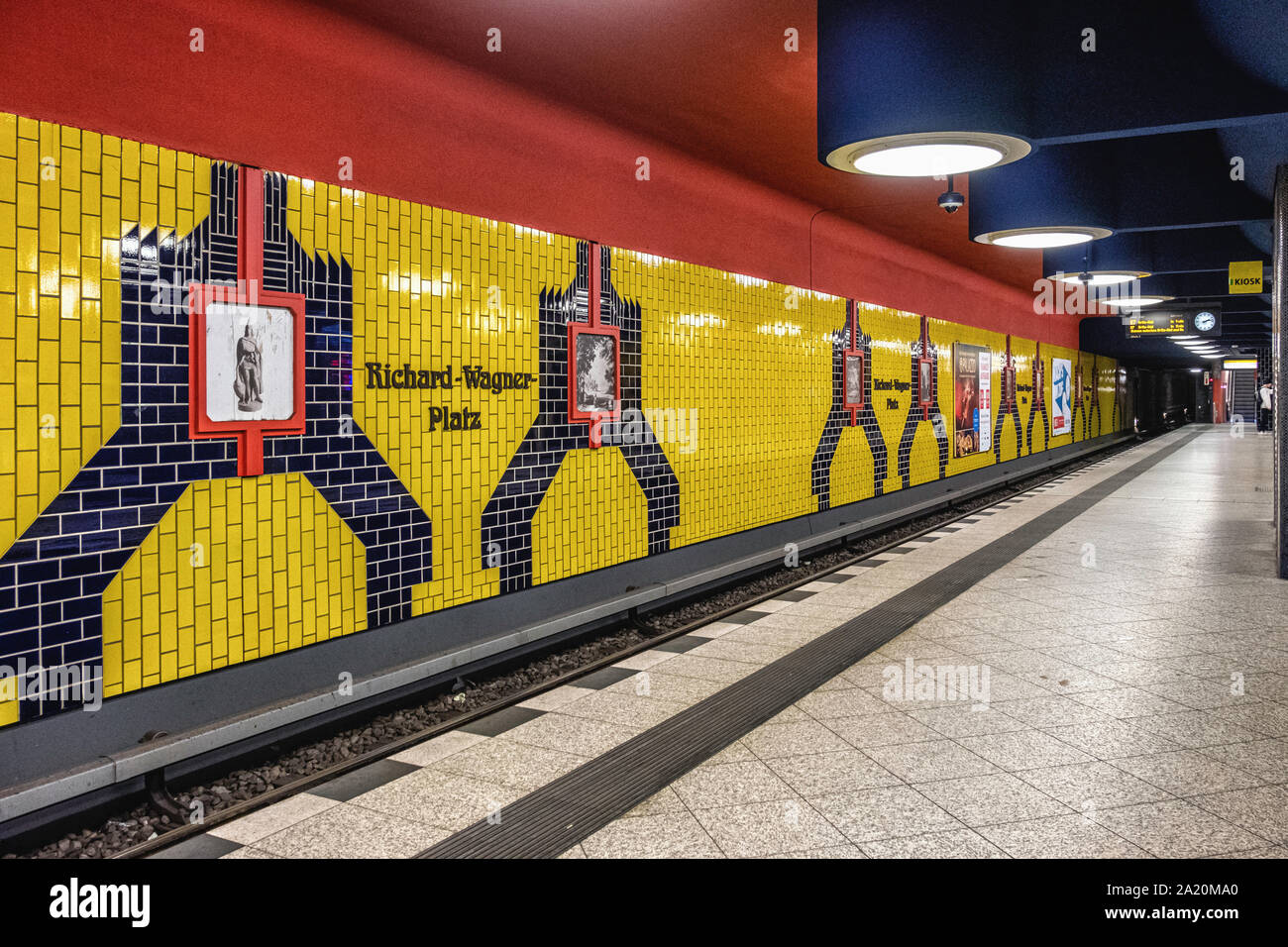Richard-Wagner-Platz U-Bahn underground railway station on the U 7 line ...