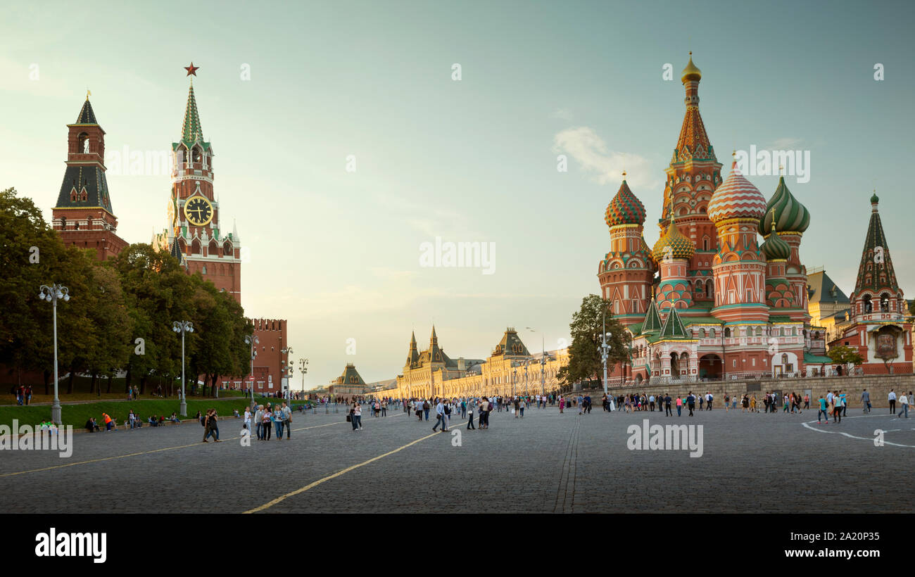 Panorama of Red Square in Moscow city, Russia Stock Photo - Alamy