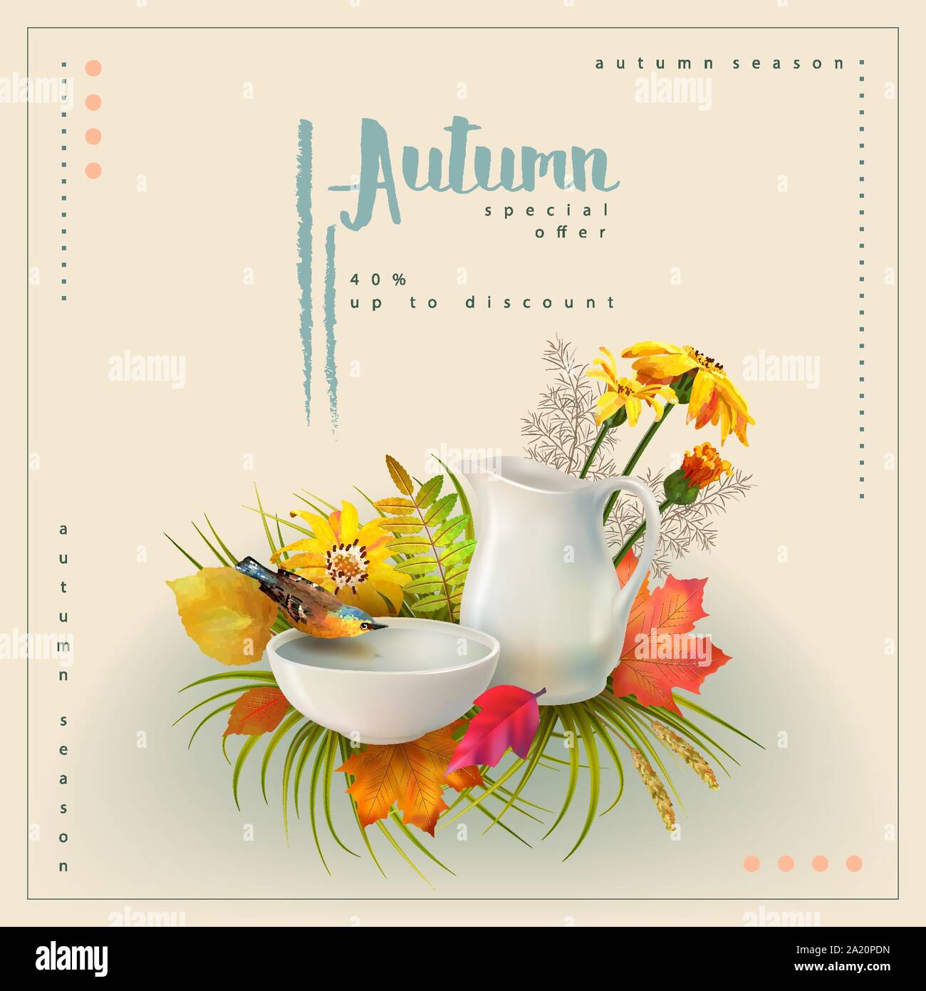Autumn Poster Template Stock Vector Image & Art - Alamy
