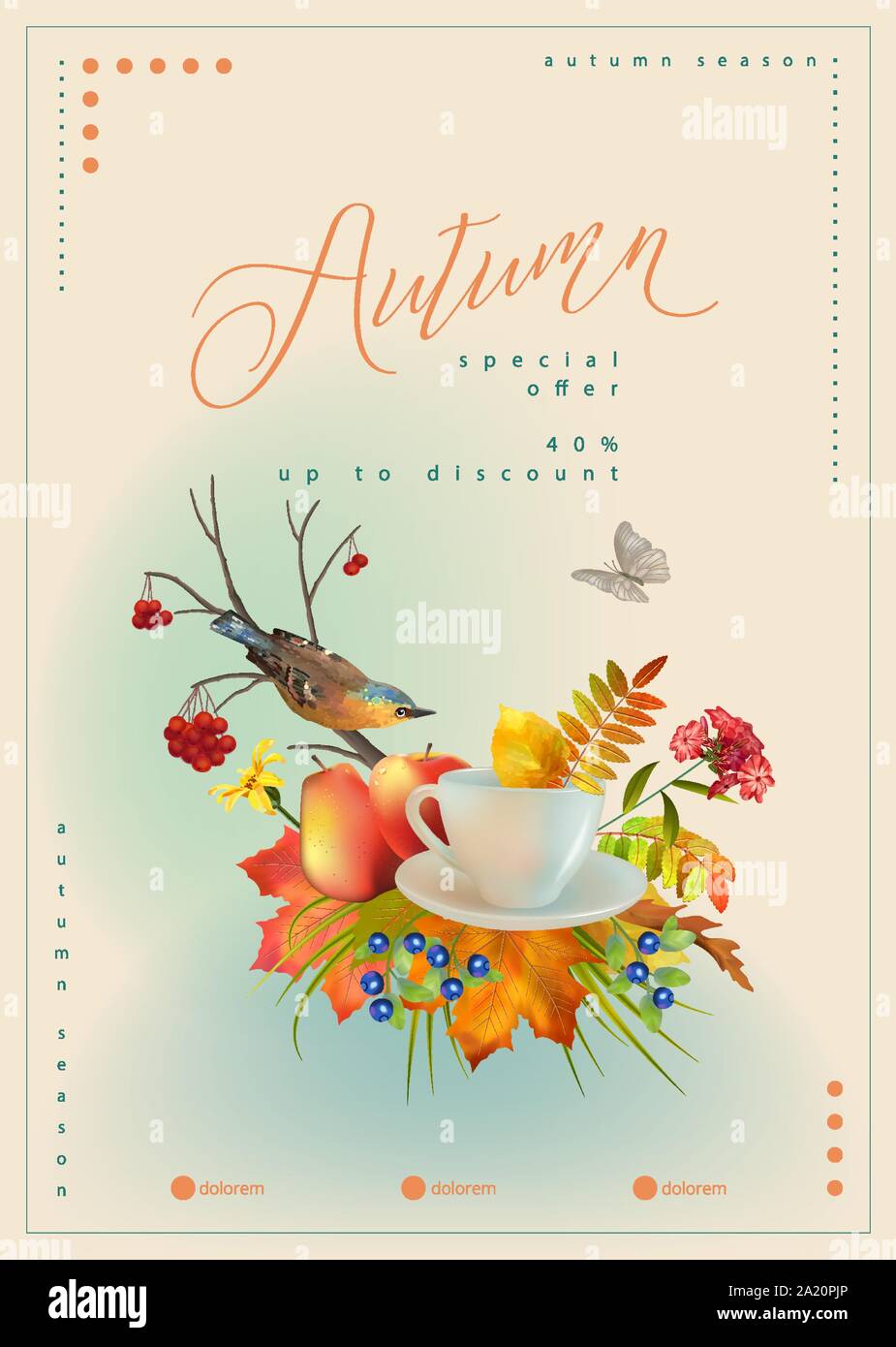 Autumn Poster Template Stock Vector Image & Art - Alamy
