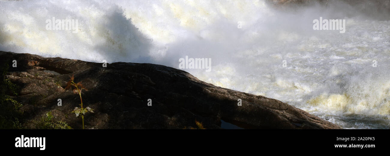 White water rapids close up. Power of fast flowing water Stock Photo ...