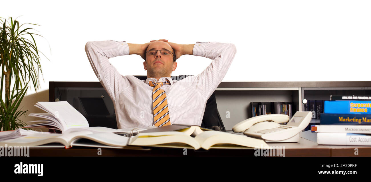 Male professional pondering Stock Photo - Alamy