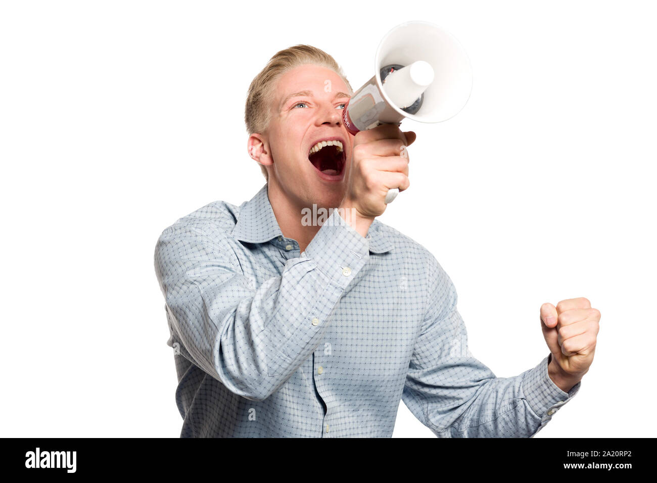 Person shouting speaker hi-res stock photography and images - Alamy