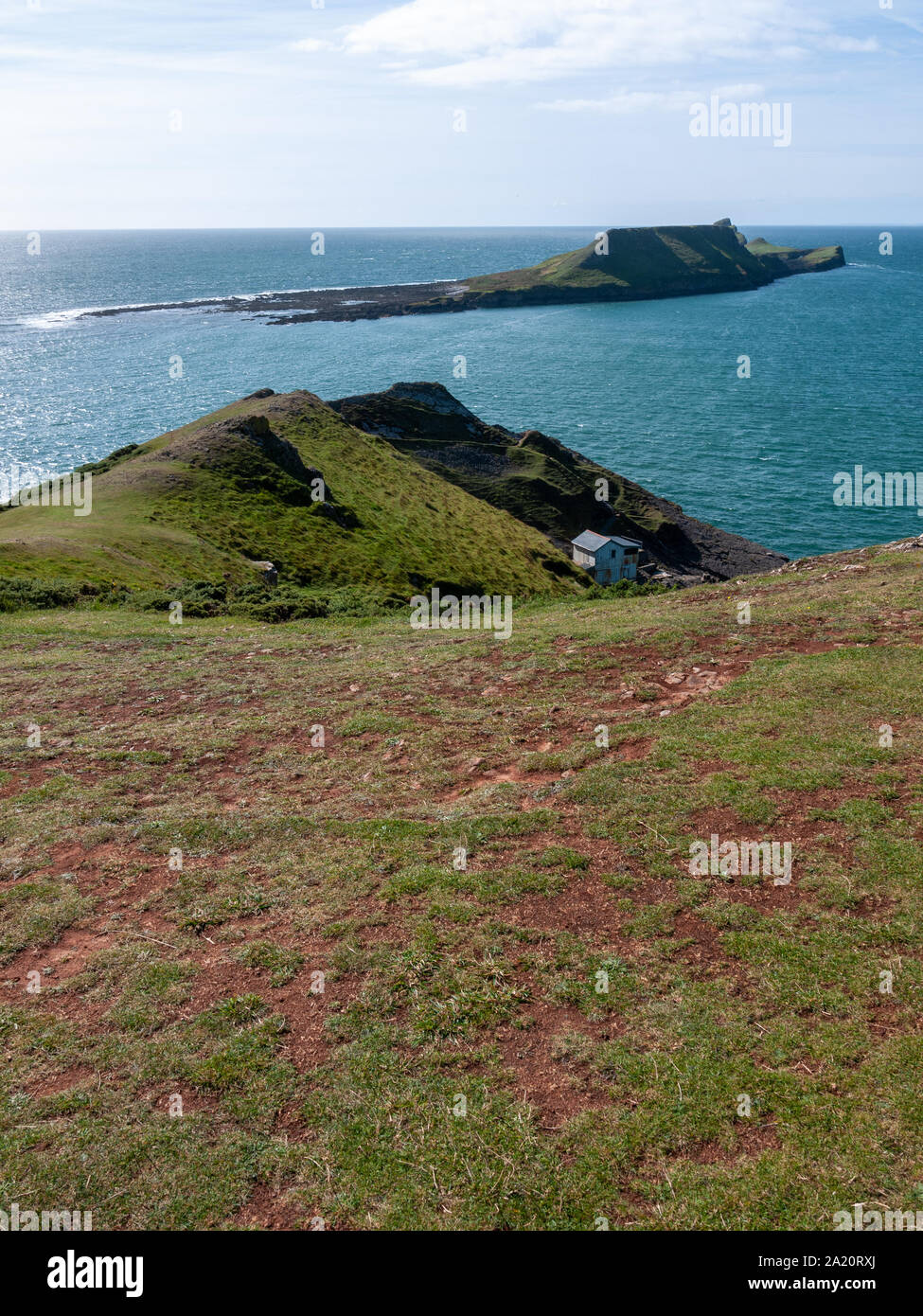 Worms Head South Wales Gower peninsula outside coastal scene - Wales ...