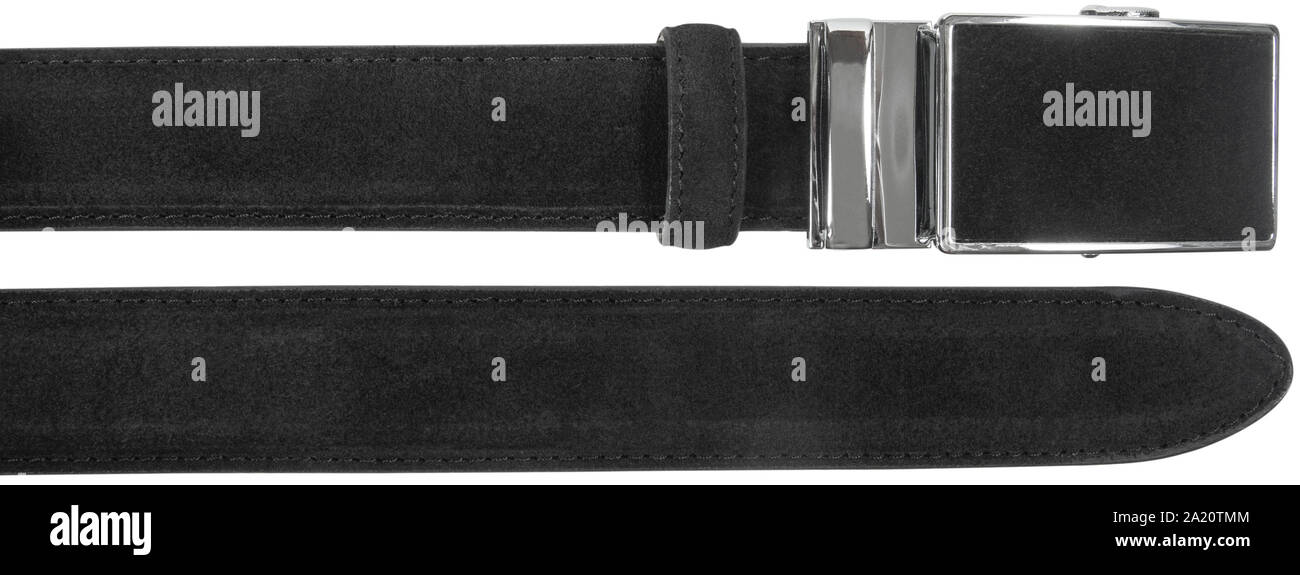 Parts of mens belt with automatic Buckle isolated on white background ...